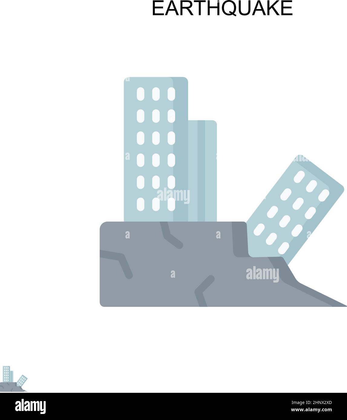 Earthquake Simple vector icon. Illustration symbol design template for ...