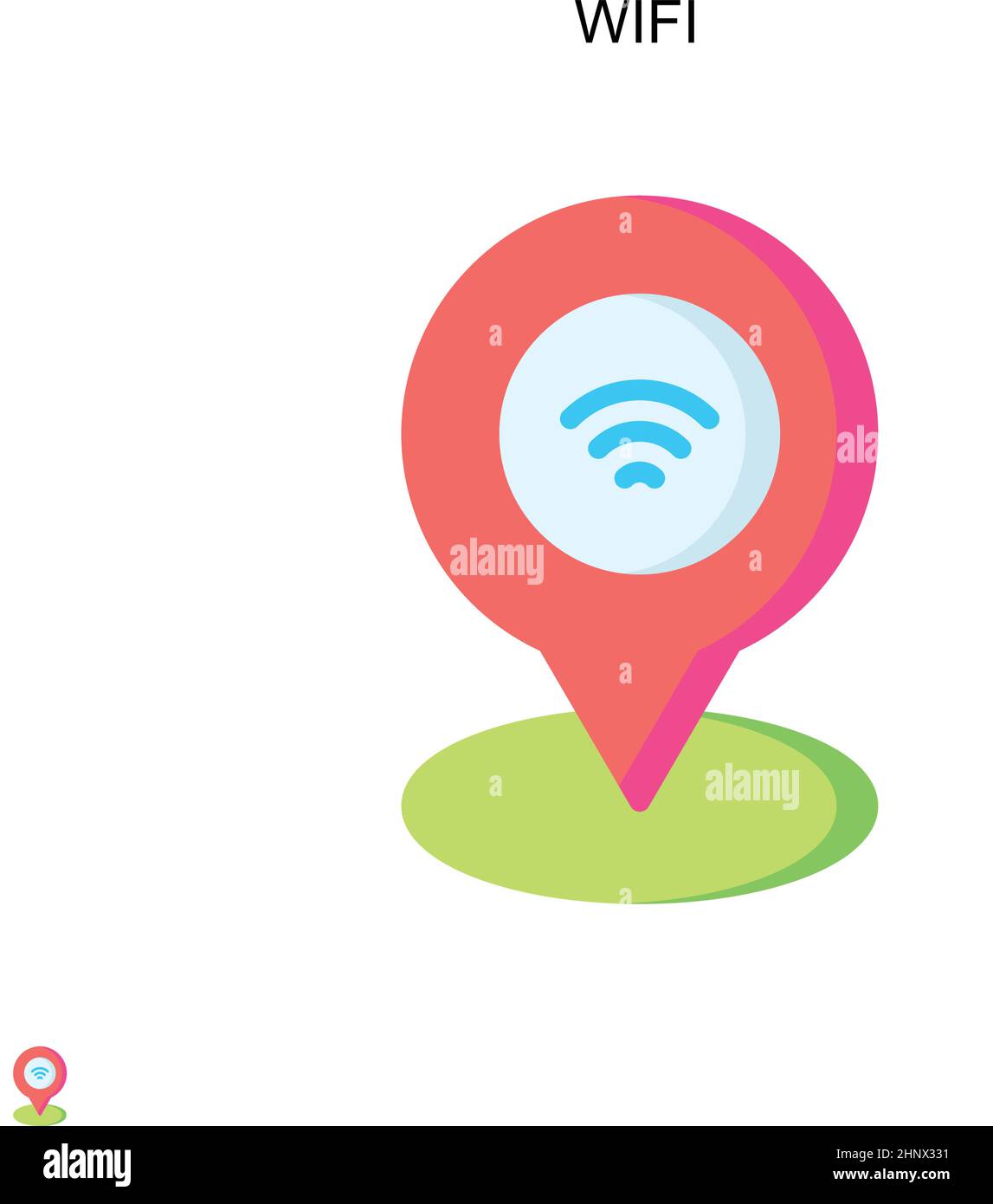 Wifi Simple vector icon. Illustration symbol design template for web ...