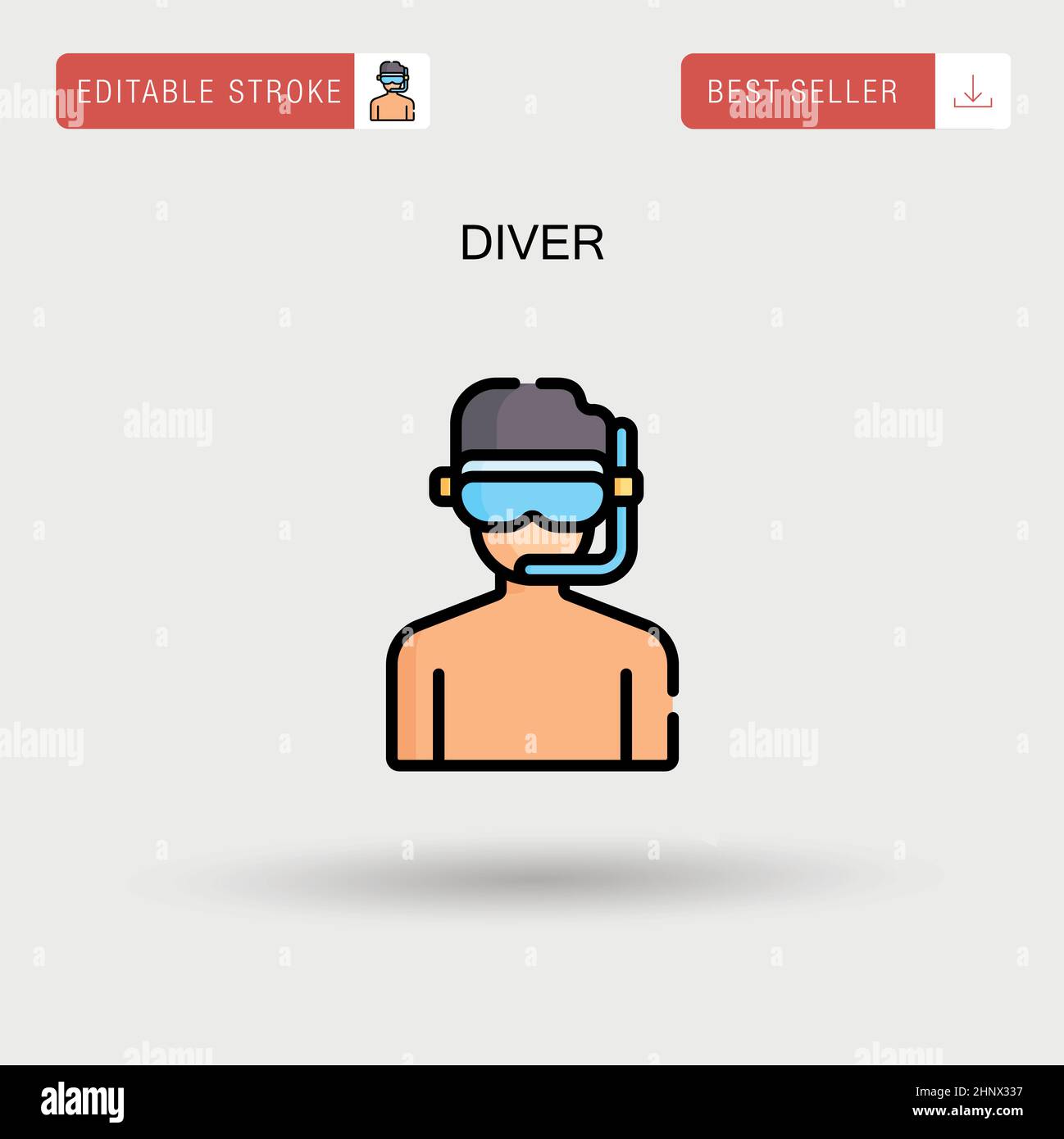 Diver and fish underwater Stock Vector Images - Alamy