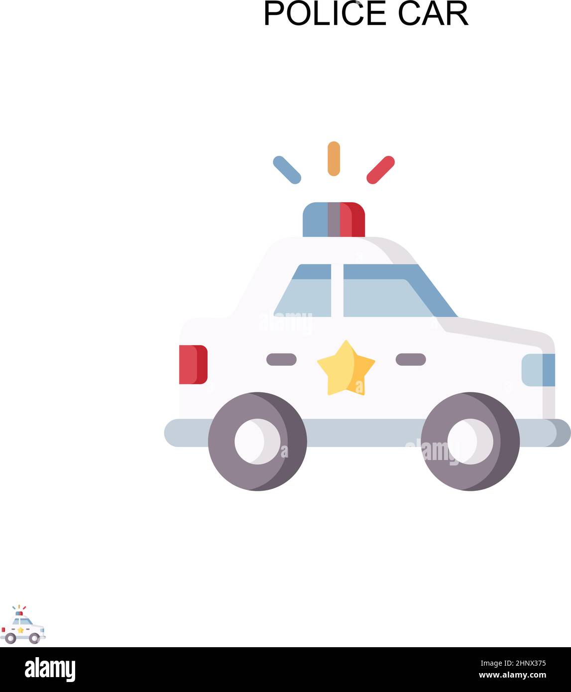 Police car Simple vector icon. Illustration symbol design template for ...