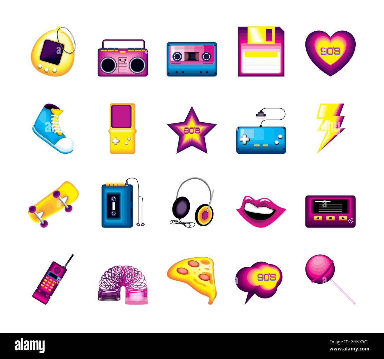 vintage retro gadgets icons Stock Vector Image & Art - Alamy