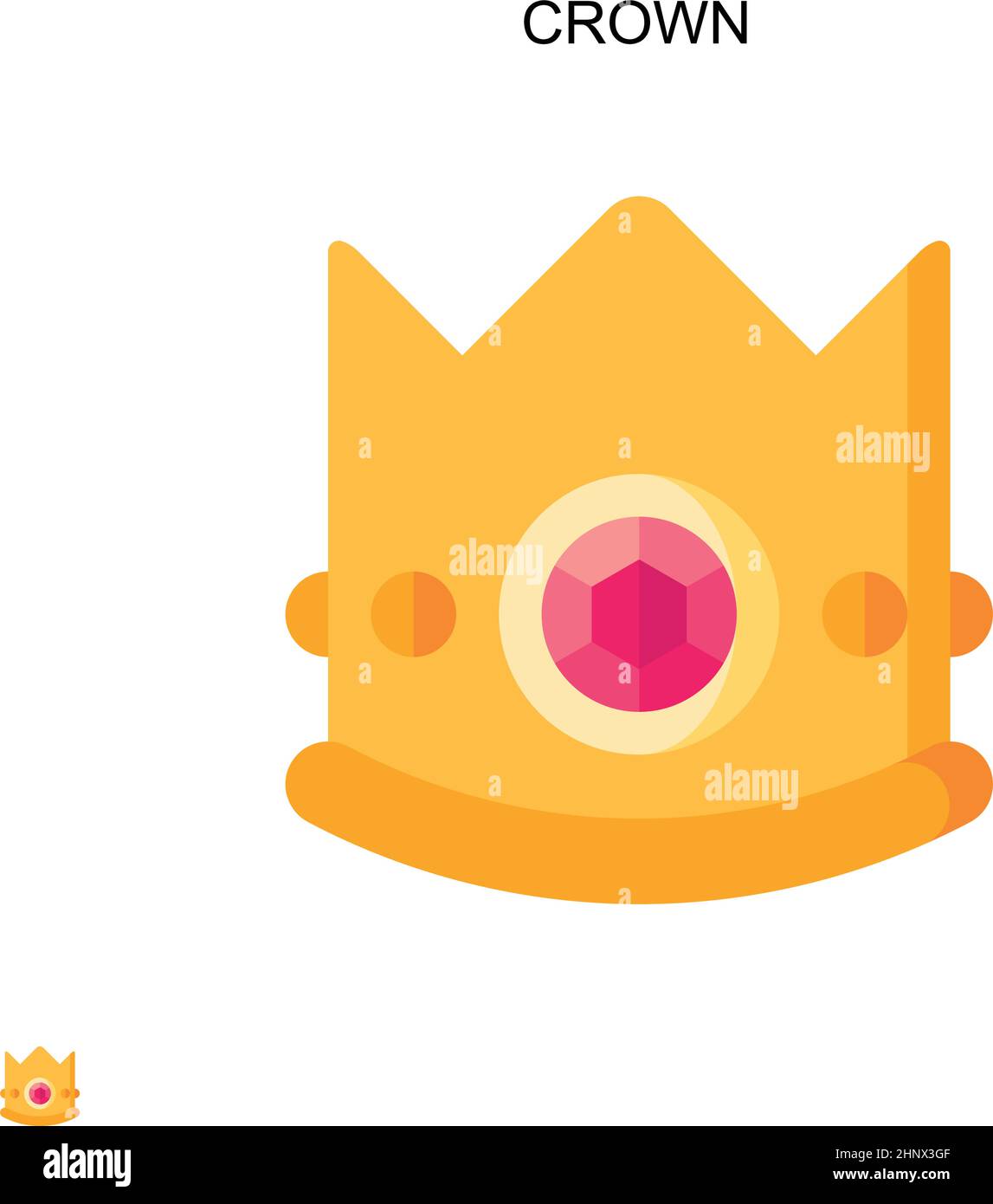 Crown Simple vector icon. Illustration symbol design template for web ...