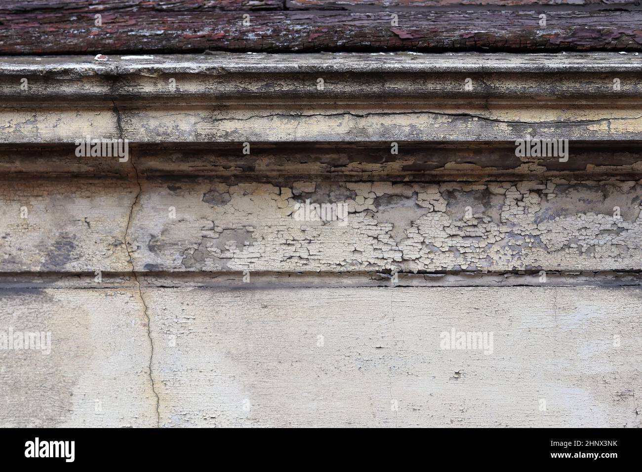 Detailed view on aged concrete walls fronm different modern and ...