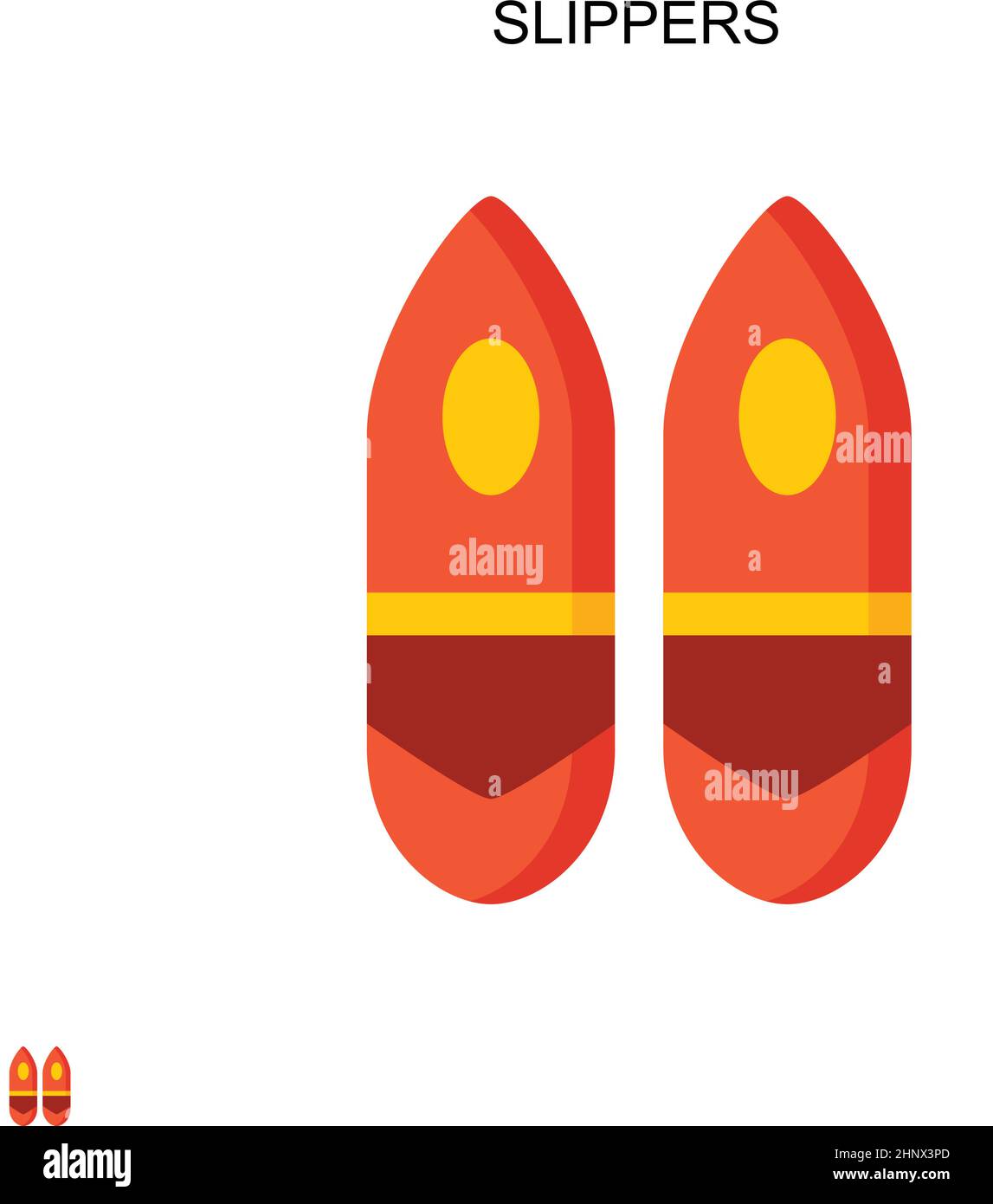 Slippers Simple vector icon. Illustration symbol design template for ...