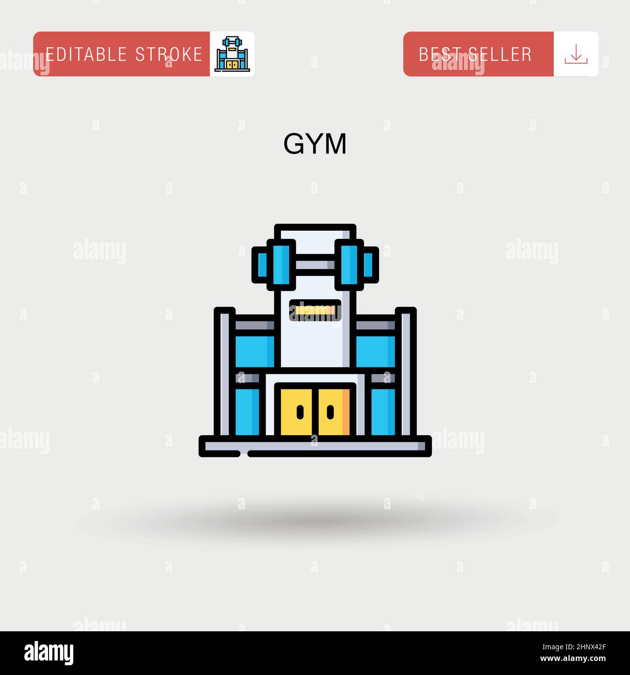 Gym Simple vector icon Stock Vector Image & Art - Alamy