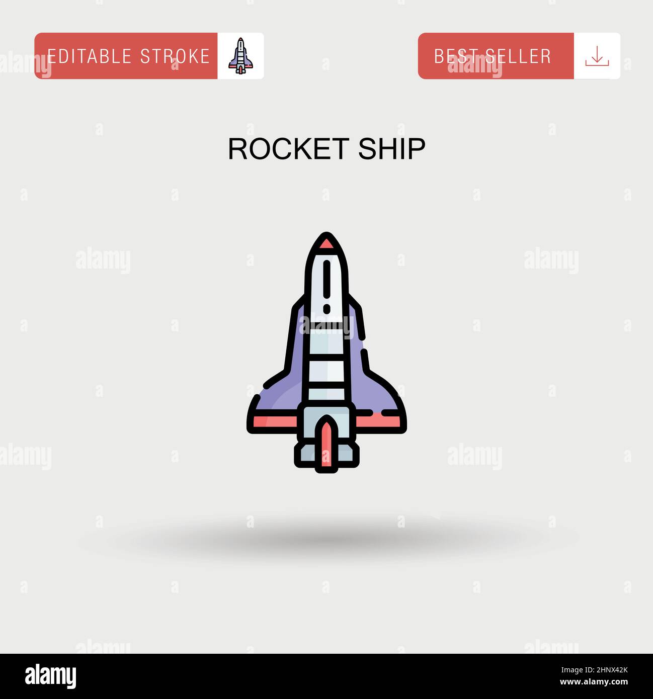 Blue rocket ship fire icon hi-res stock photography and images - Alamy