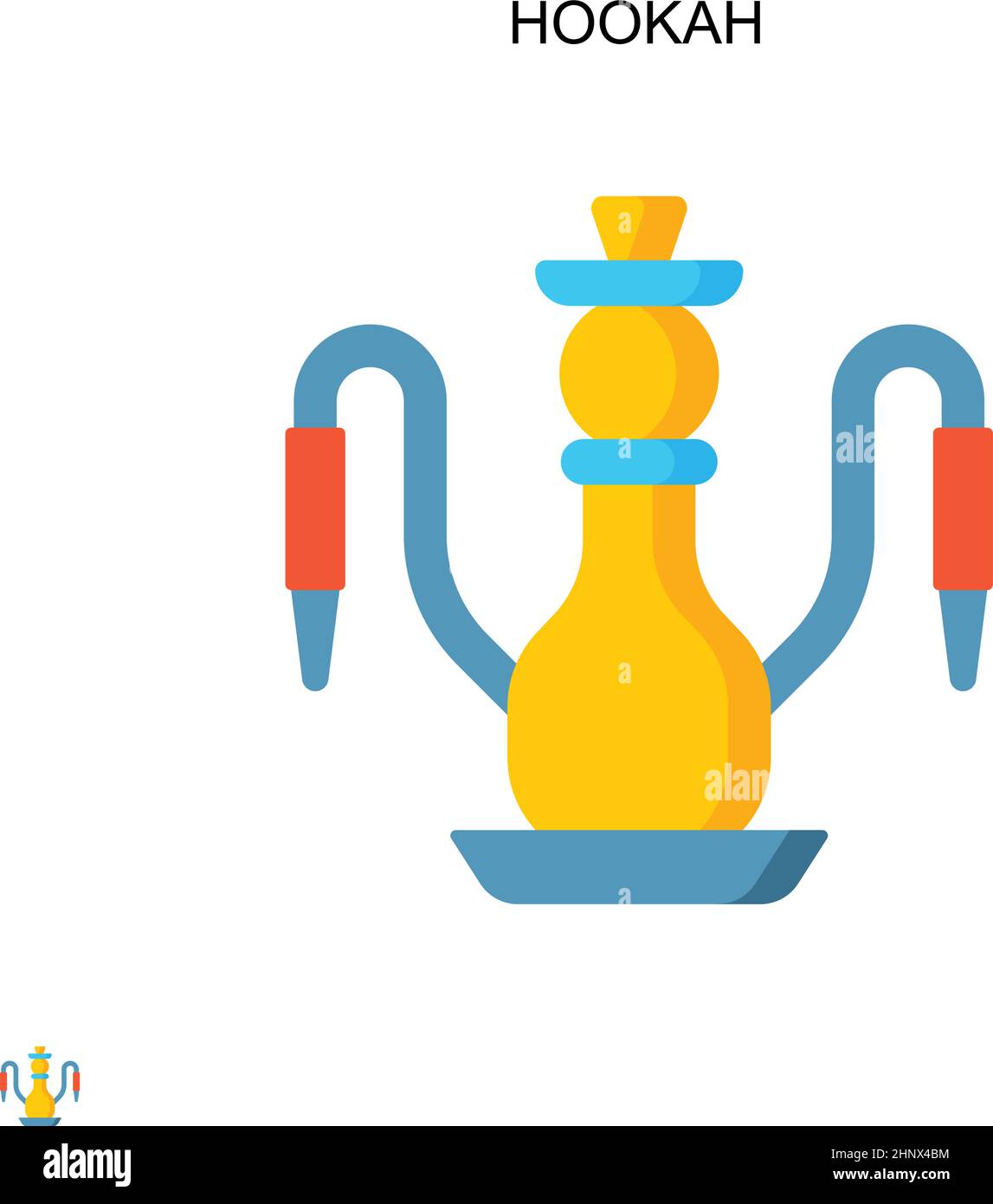 Hookah Simple vector icon. Illustration symbol design template for web ...