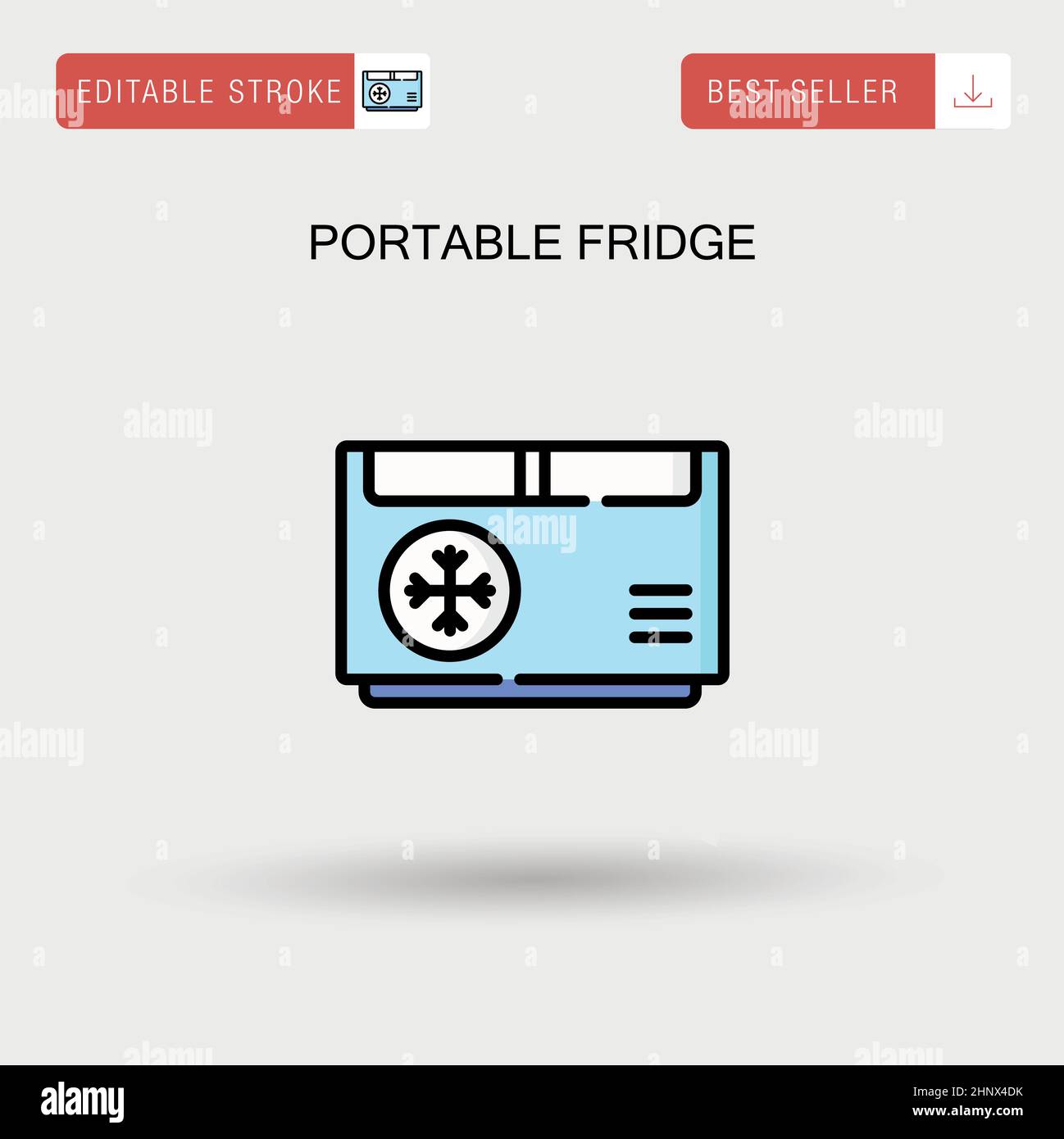 Portable fridge Simple vector icon Stock Vector Image & Art - Alamy