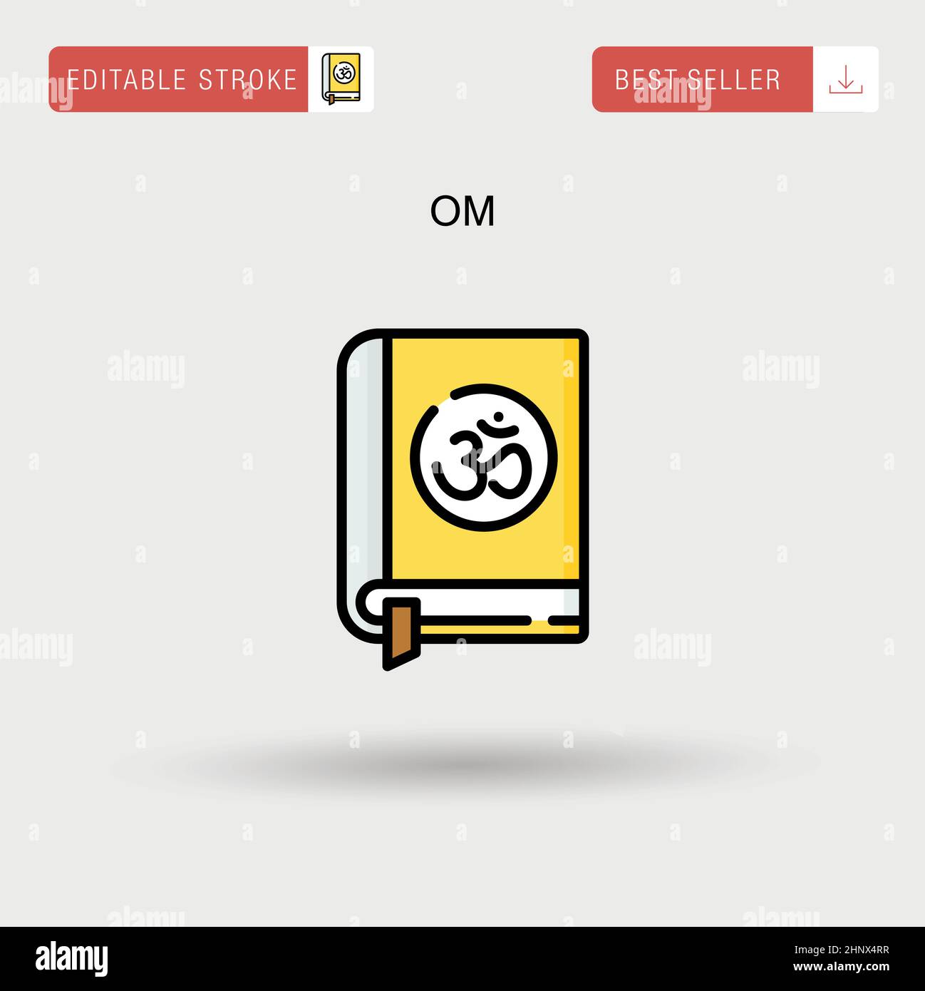 Gold hindu om icon Stock Vector Images - Alamy