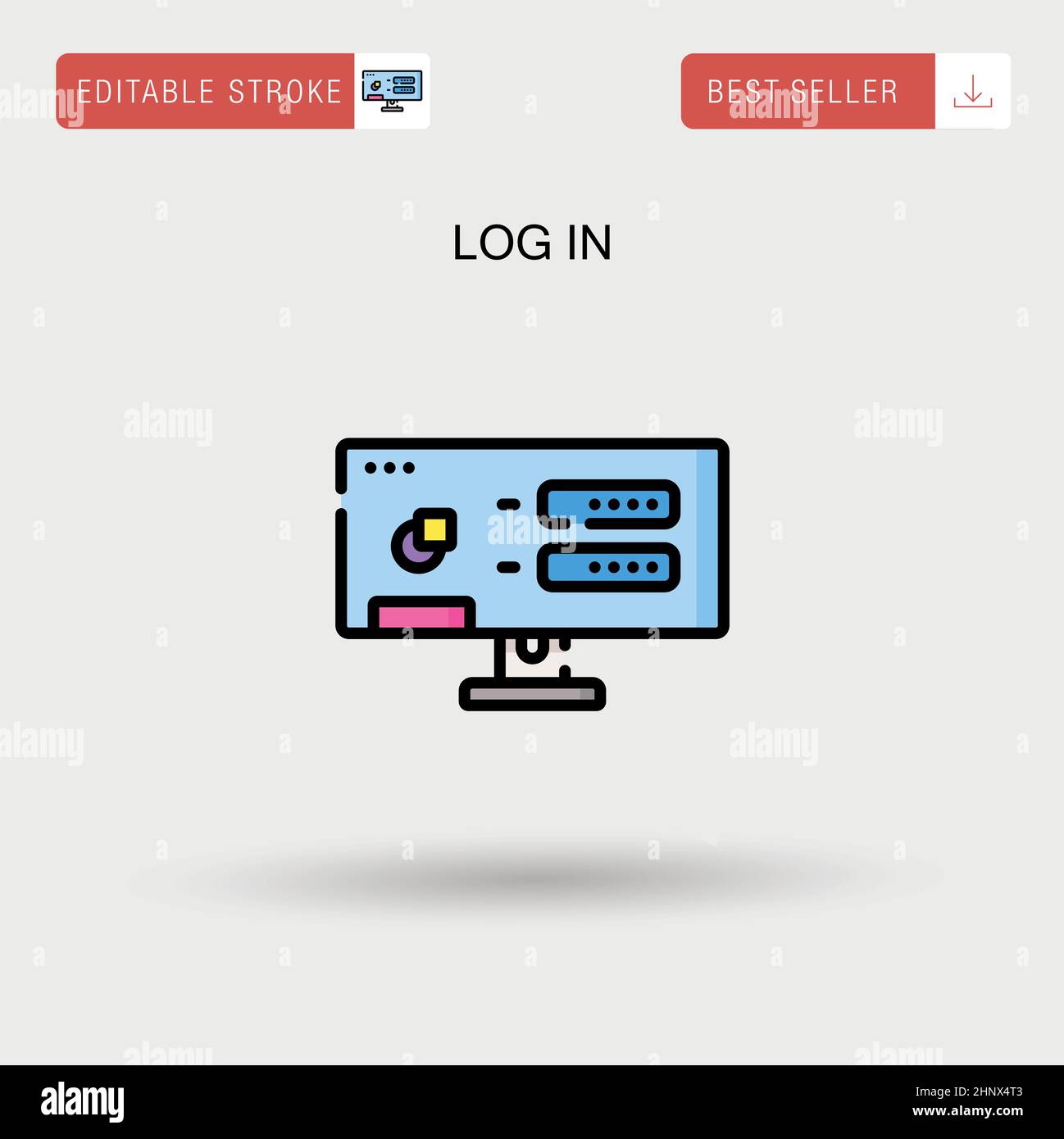 Log in Simple vector icon Stock Vector Image & Art - Alamy