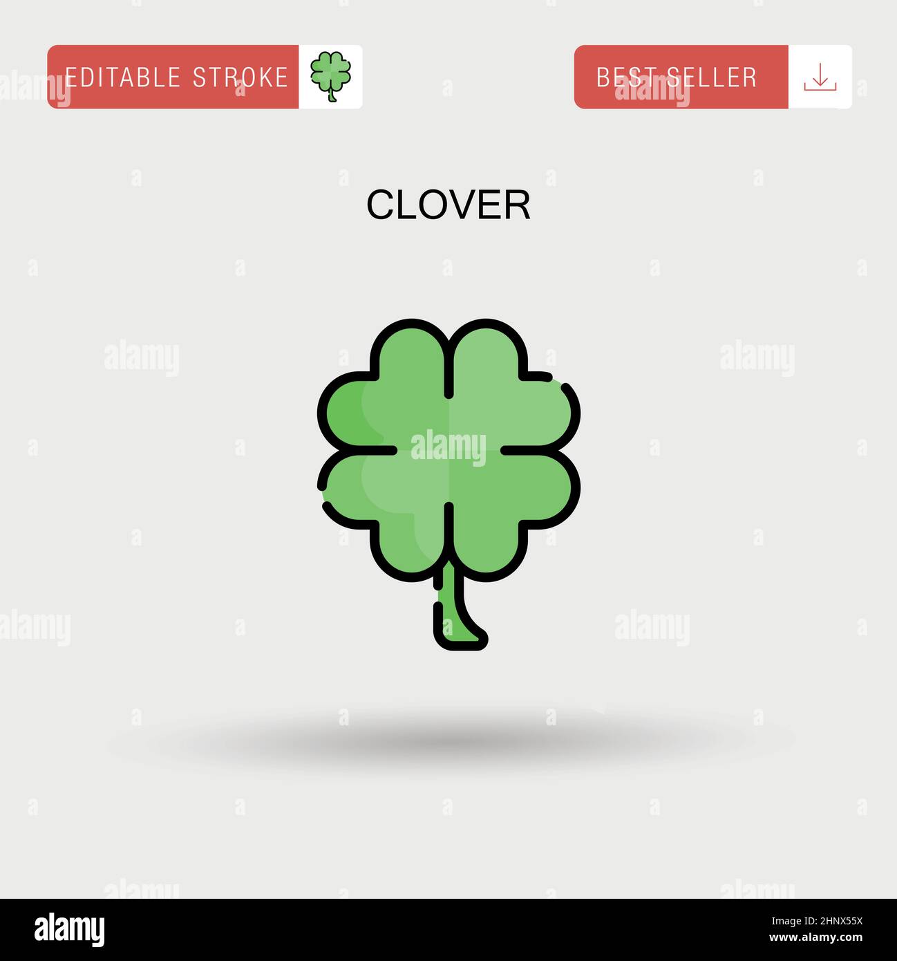 Four leaf clover shamrock Stock Vector Images - Alamy