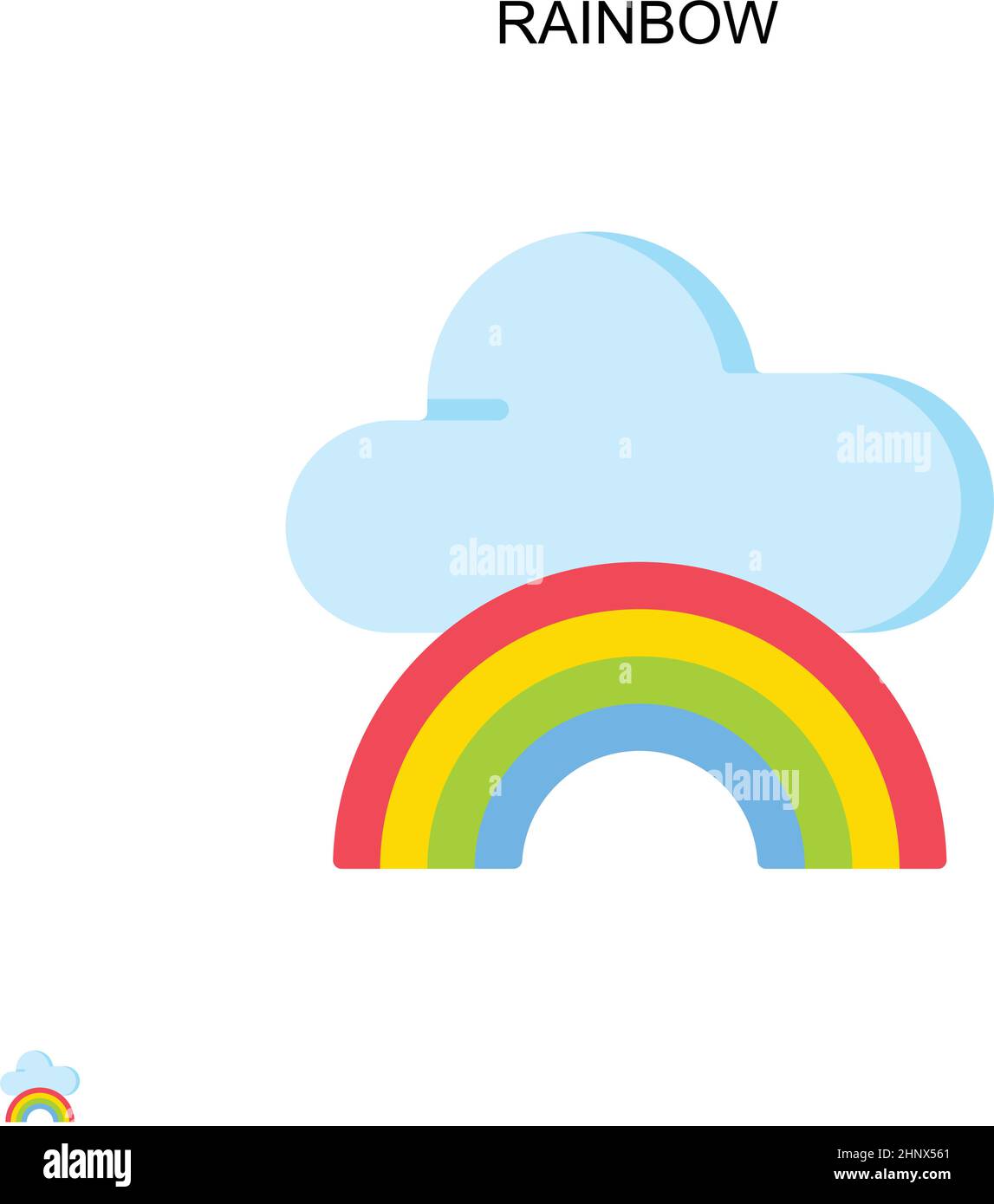 Rainbow Simple vector icon. Illustration symbol design template for web ...