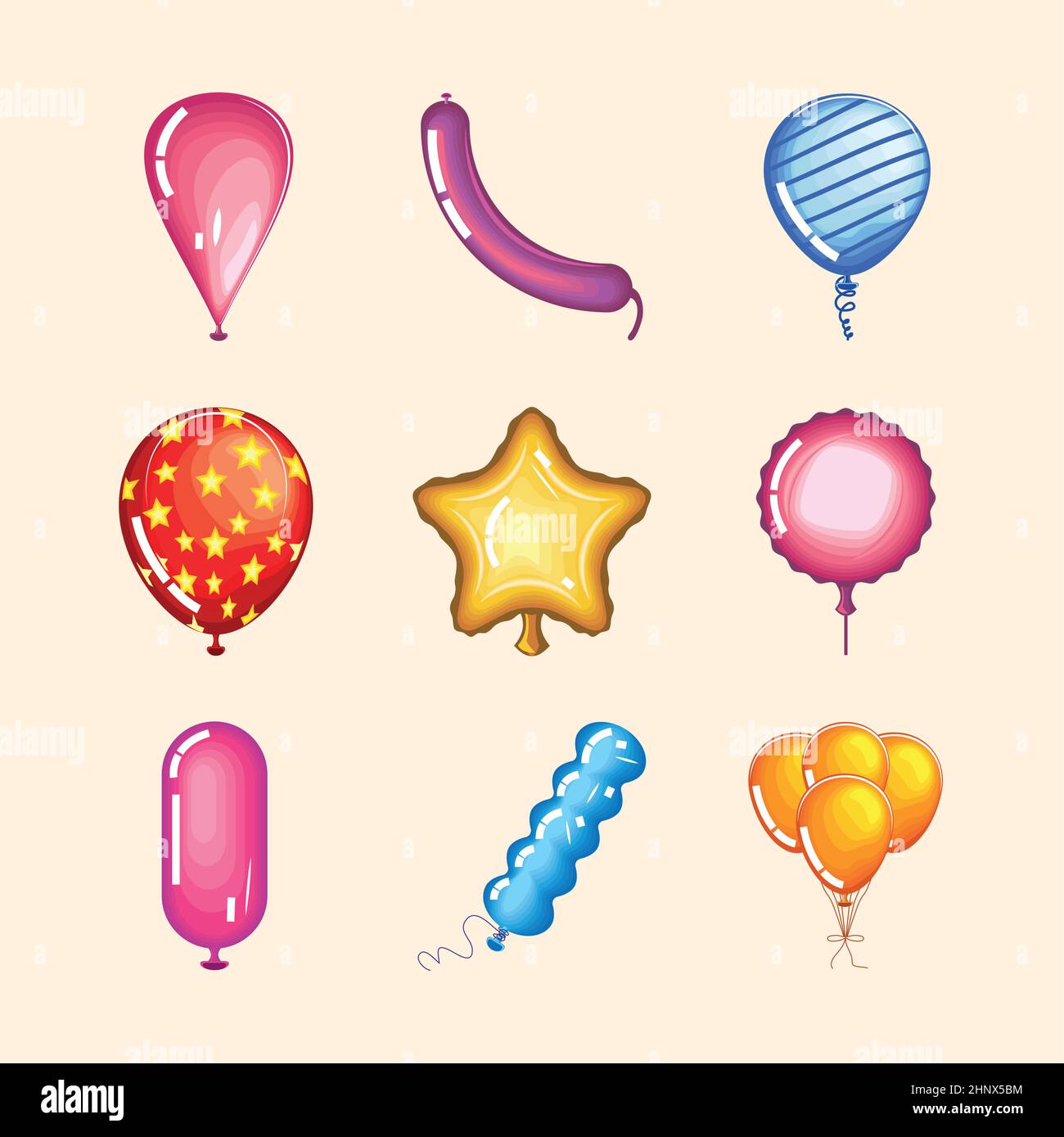 set of balloons Stock Vector Image & Art - Alamy