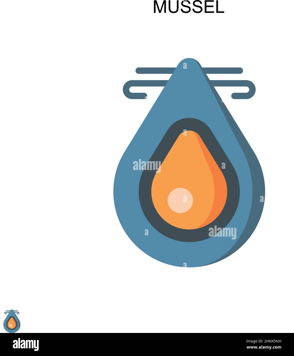 Mussel Simple vector icon. Illustration symbol design template for web ...