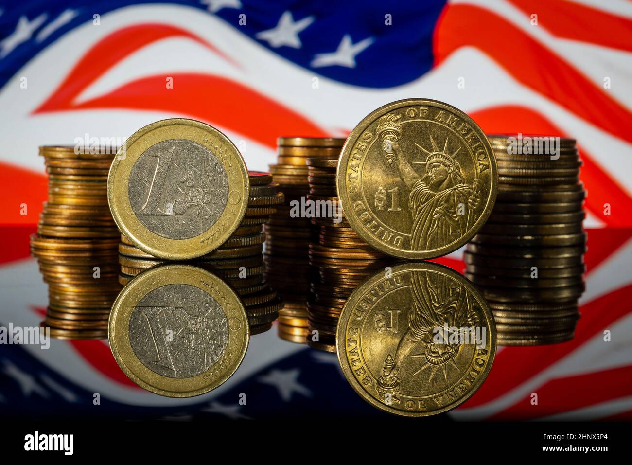 Us euro flag hi-res stock photography and images - Alamy