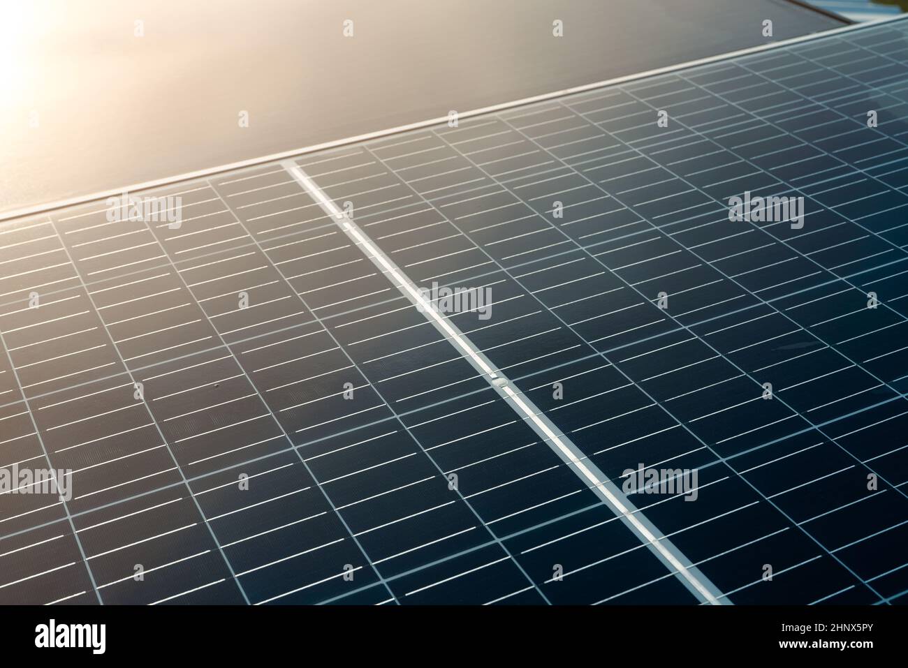 Solar panels or photovoltaic module. Solar power for green energy ...