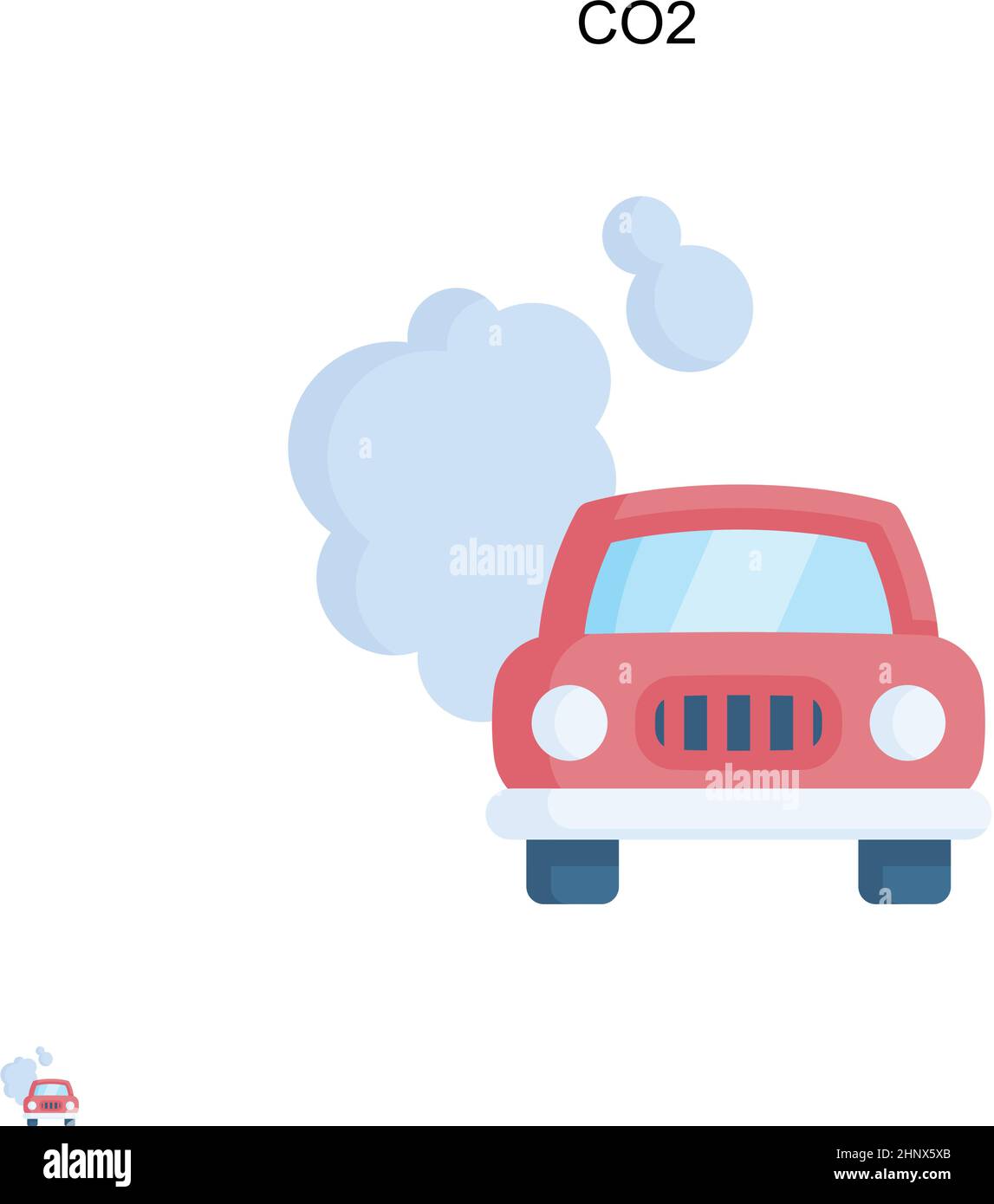 Co2 Simple vector icon. Illustration symbol design template for web ...