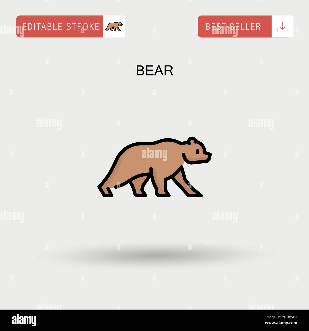 Bear Simple vector icon Stock Vector Image & Art - Alamy