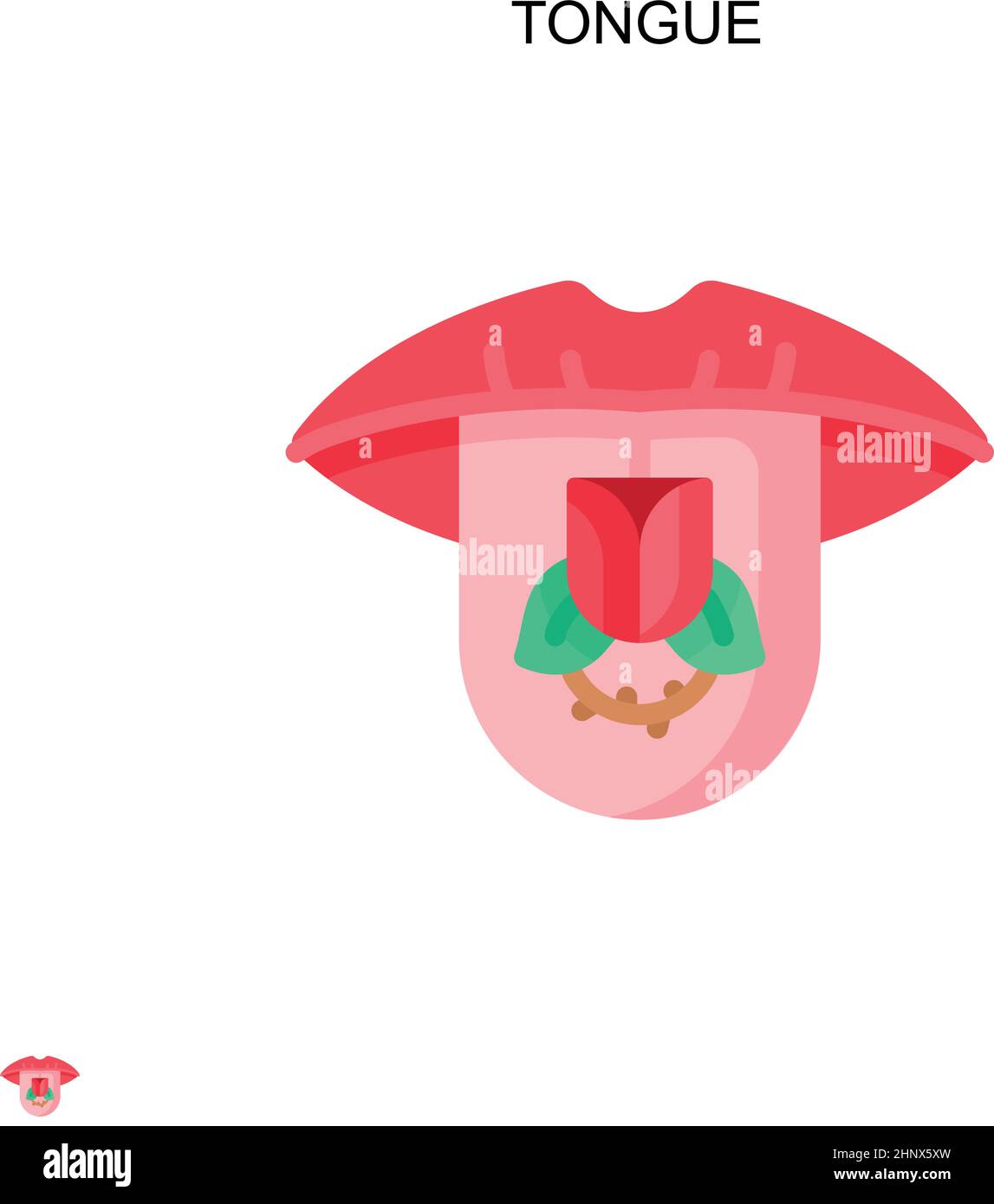 Tongue Simple vector icon. Illustration symbol design template for web ...