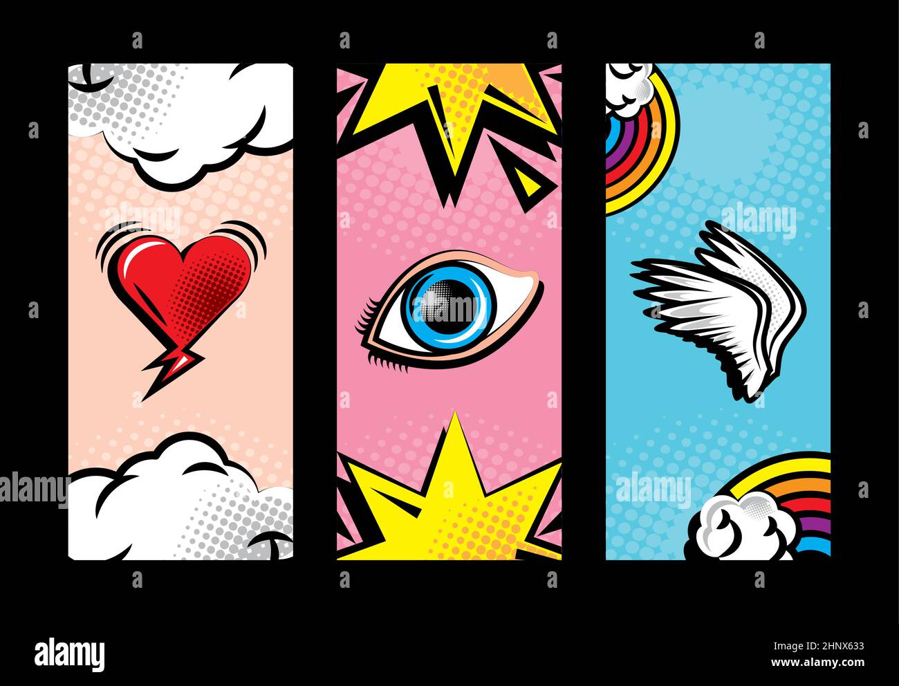 pop art banners style Stock Vector Image & Art - Alamy