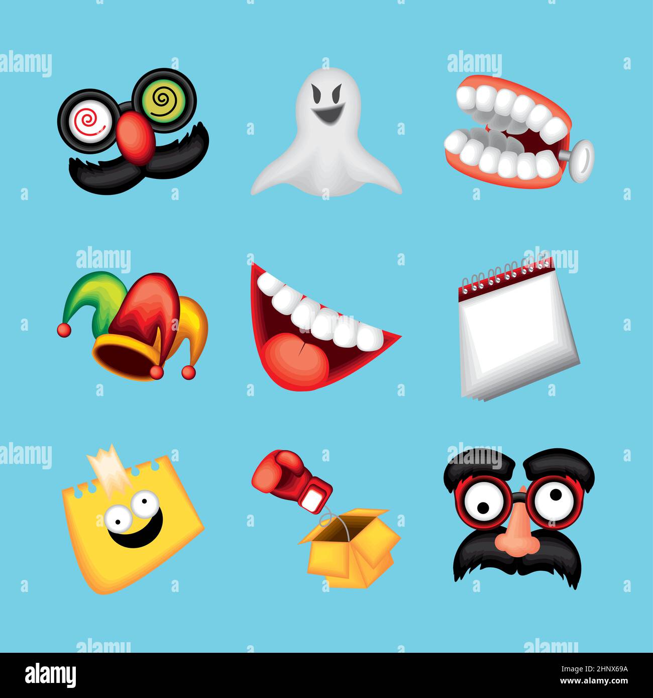 fools day icons set Stock Vector Image & Art - Alamy