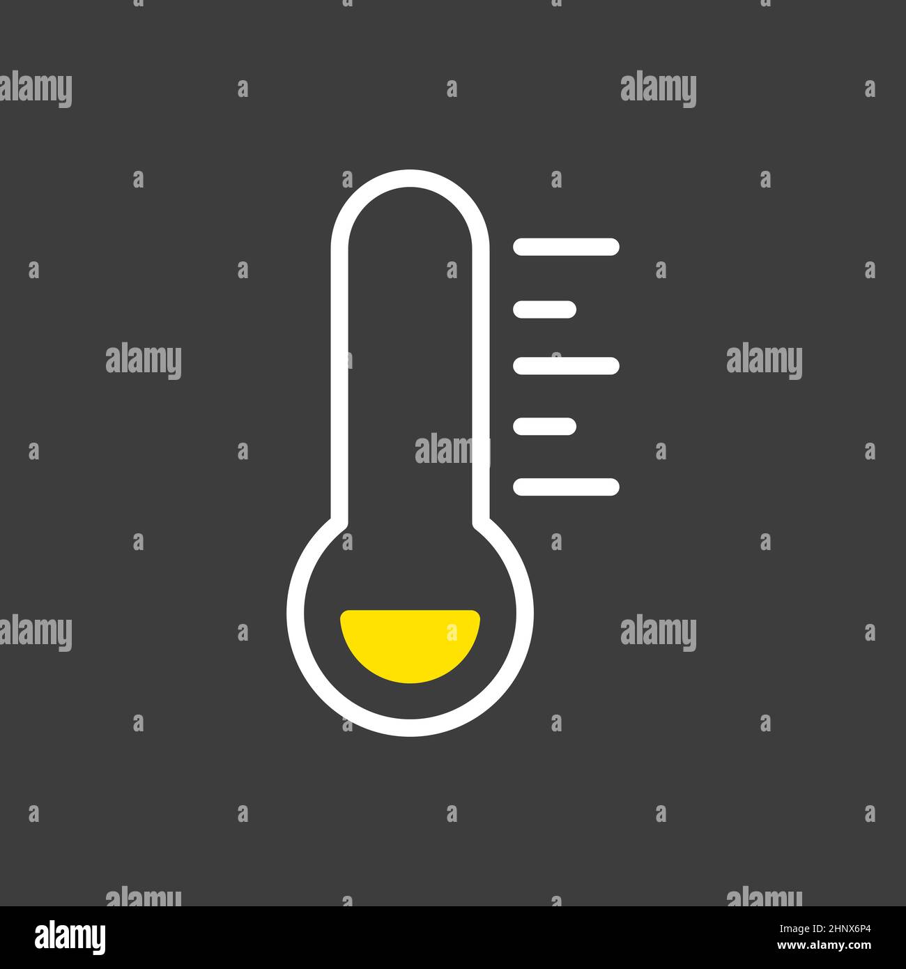 Thermometer frost cold vector glyph icon on dark background ...