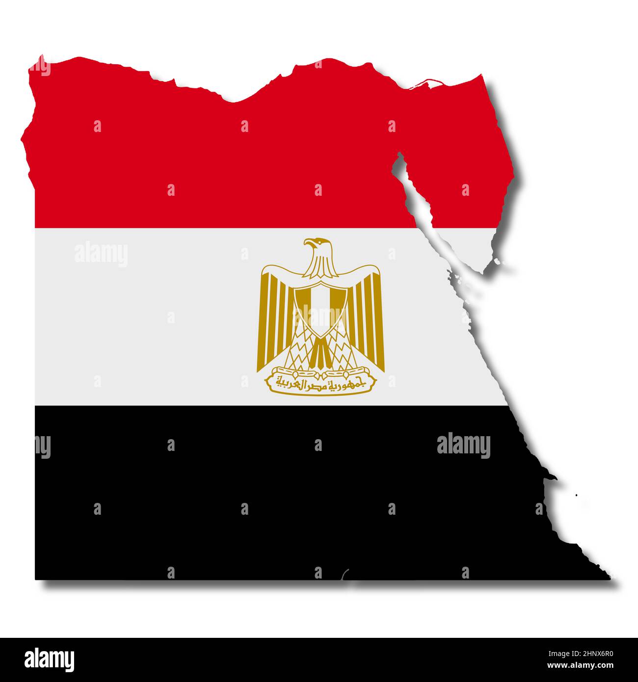 An Egypt map on white background with clipping path to remove shadow 3d ...