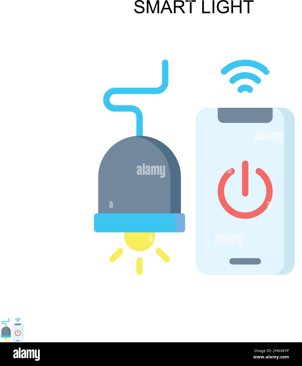 Smart light Simple vector icon. Illustration symbol design template for ...