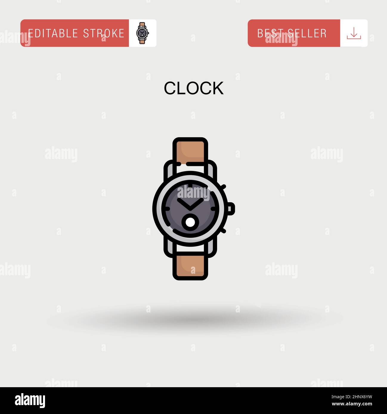 Clock Simple vector icon Stock Vector Image & Art - Alamy