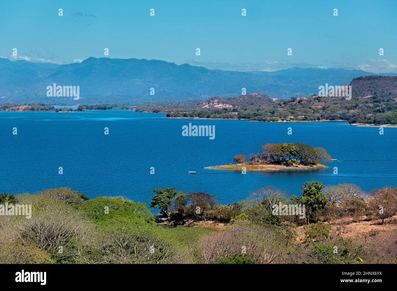 Panorama of Suchitlán Lake, Suchitoto, El Salvador Stock Photo - Alamy