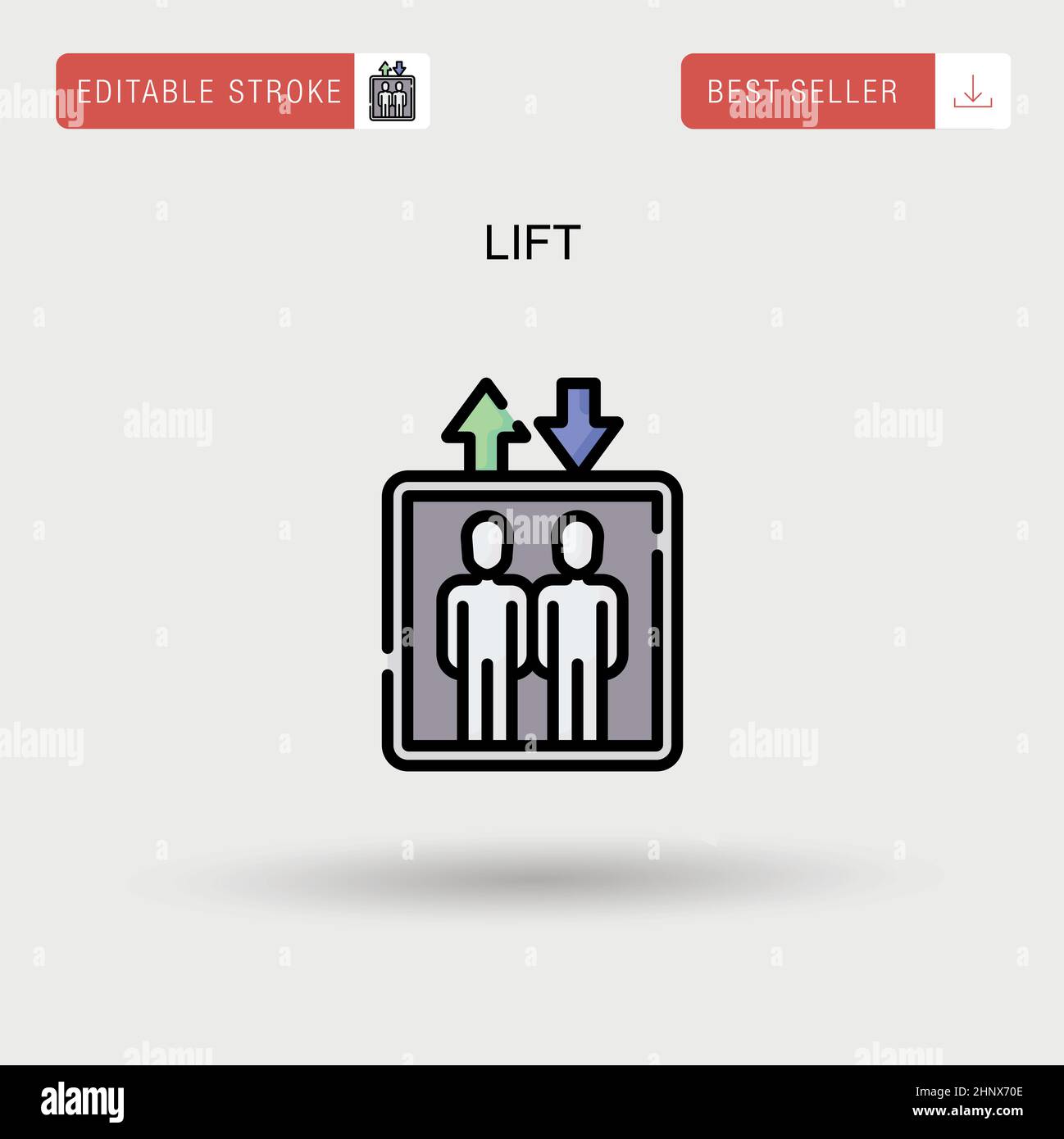 Lift Simple vector icon Stock Vector Image & Art - Alamy