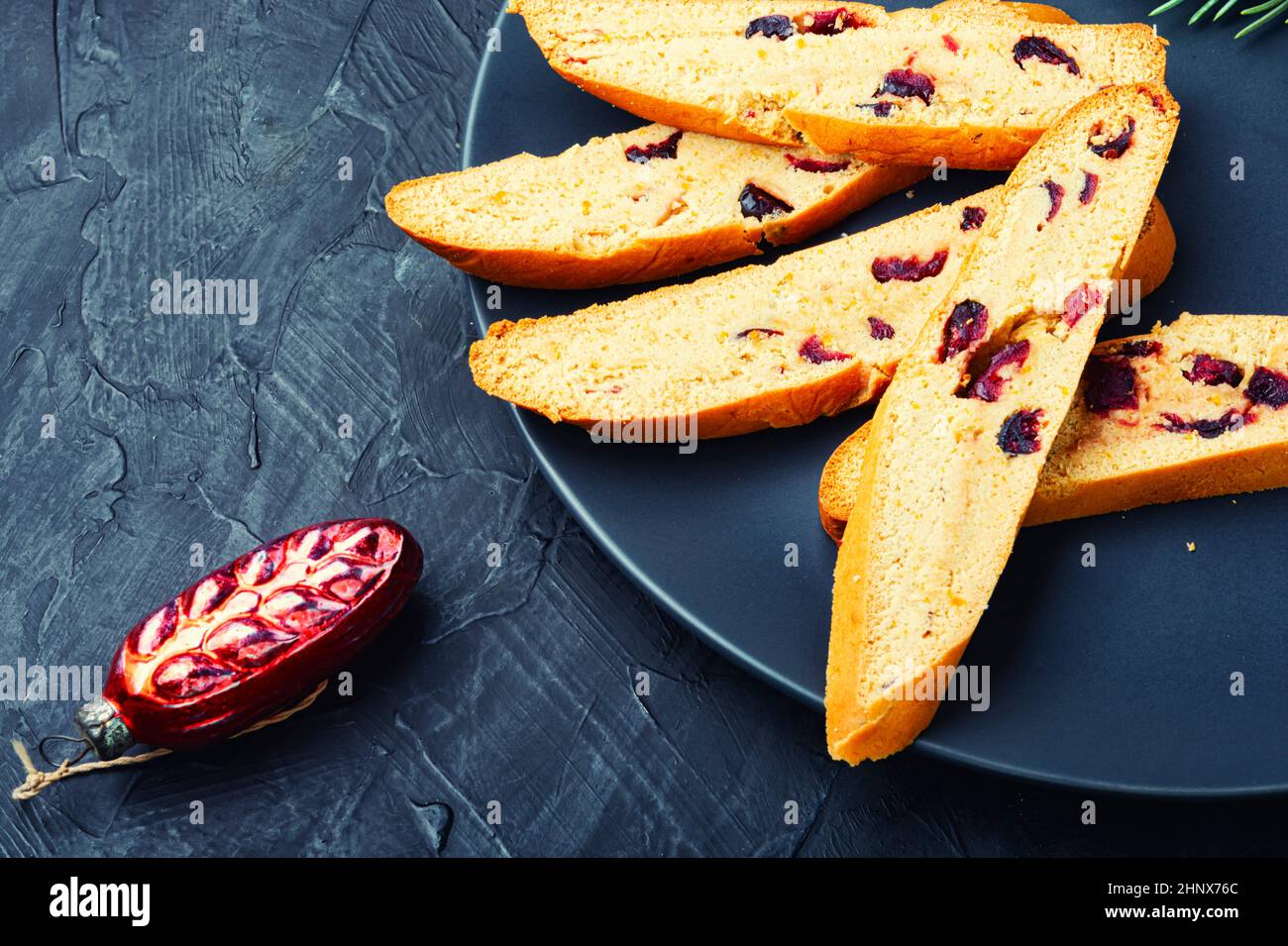 Biscotti popular italian dry biscuits. Cantuccini christmas food Stock ...