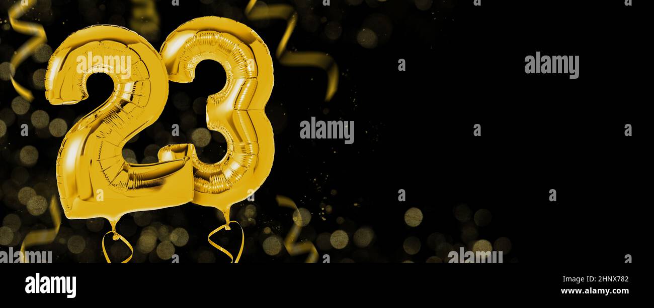 Golden number 23 twenty hi-res stock photography and images - Alamy