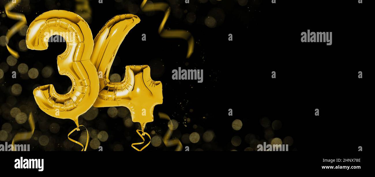 3d number 34 hi-res stock photography and images - Alamy