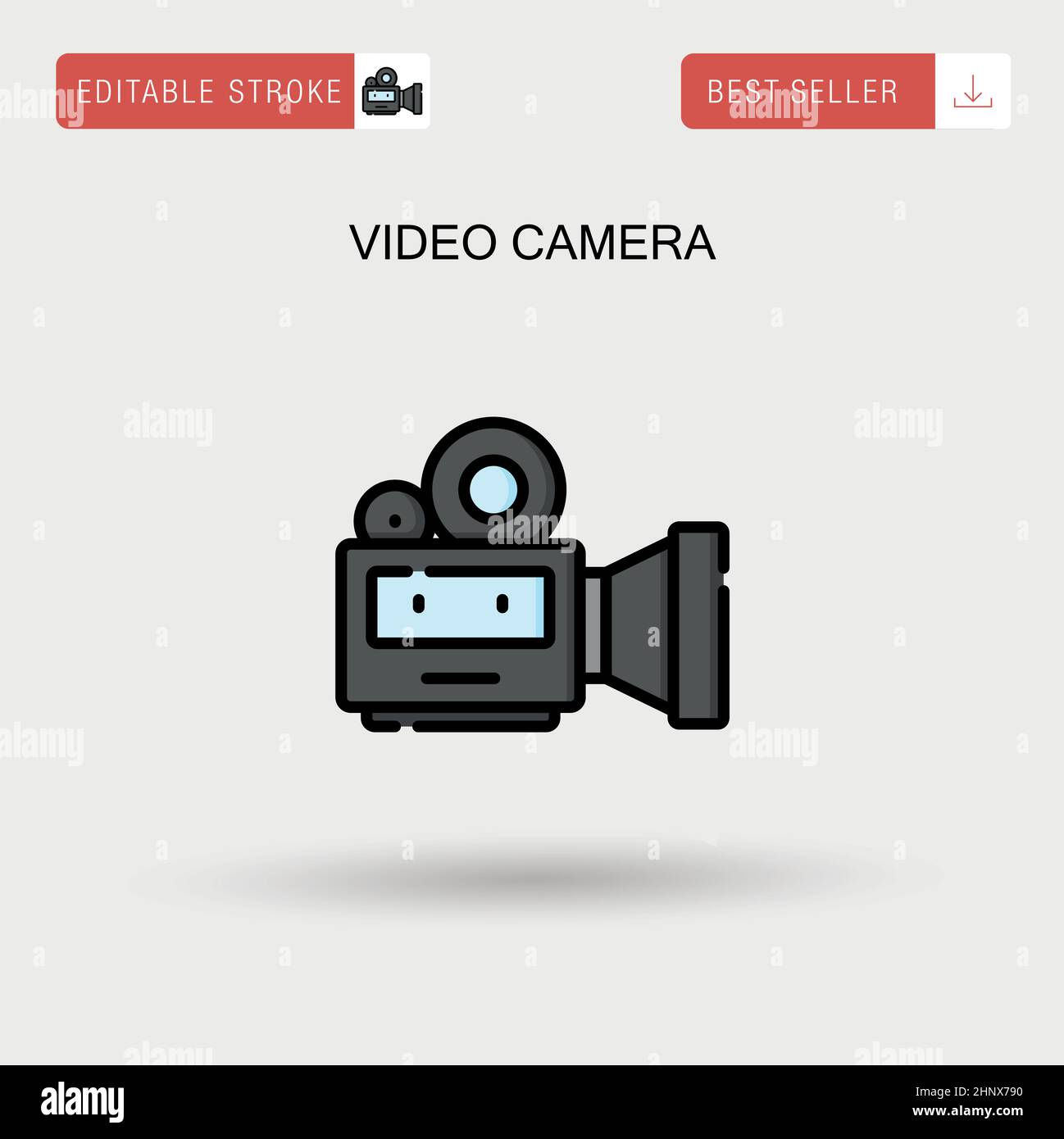Icon of film camera movie camera Stock Vector Images - Alamy