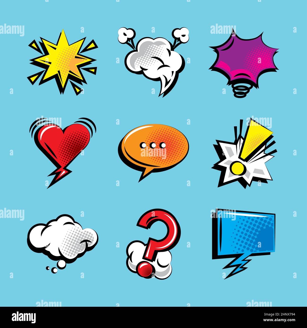 pop art speech bubbles Stock Vector Image & Art - Alamy