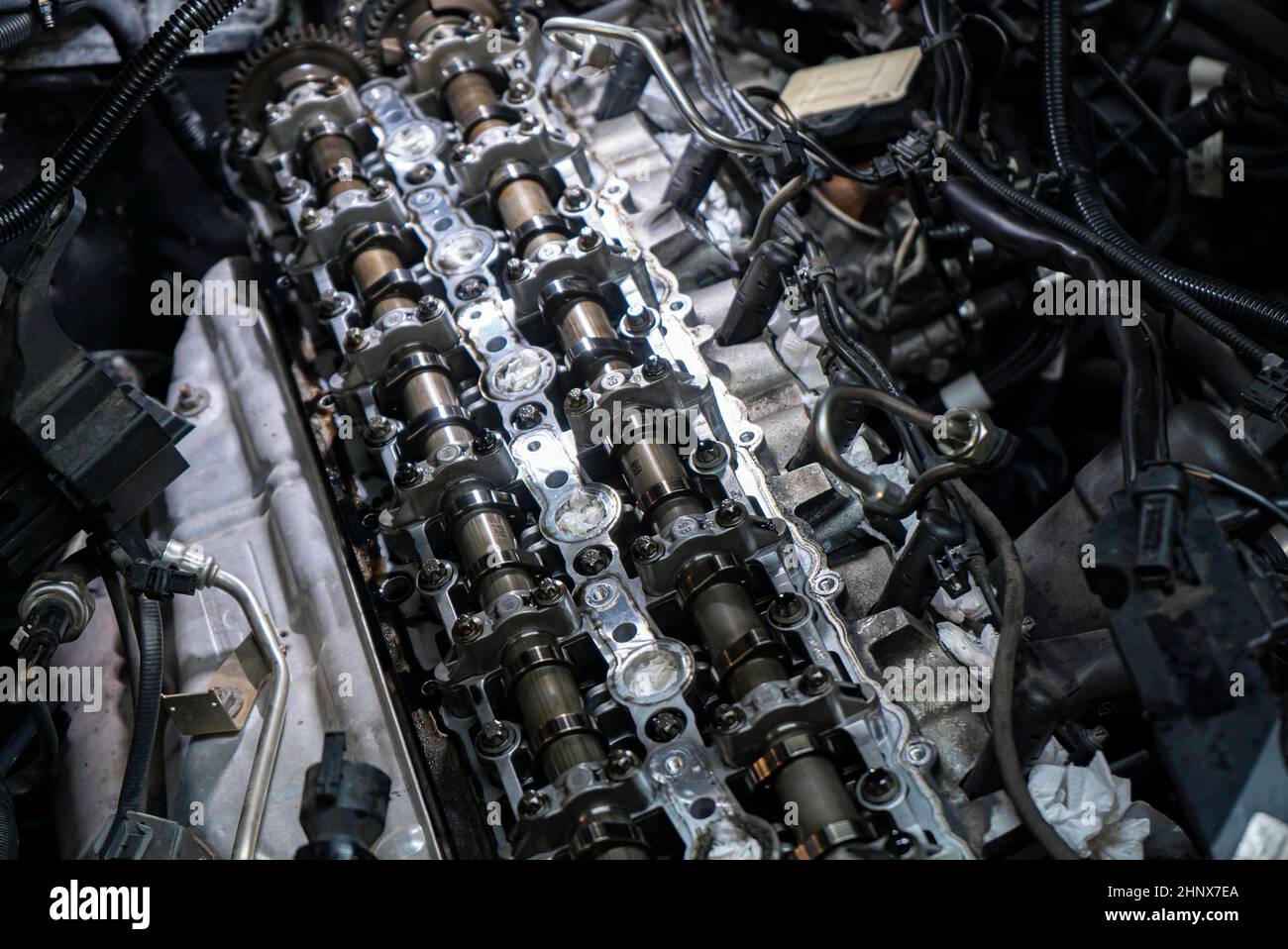 Detail car engine camshafts disassembled hi-res stock photography and ...