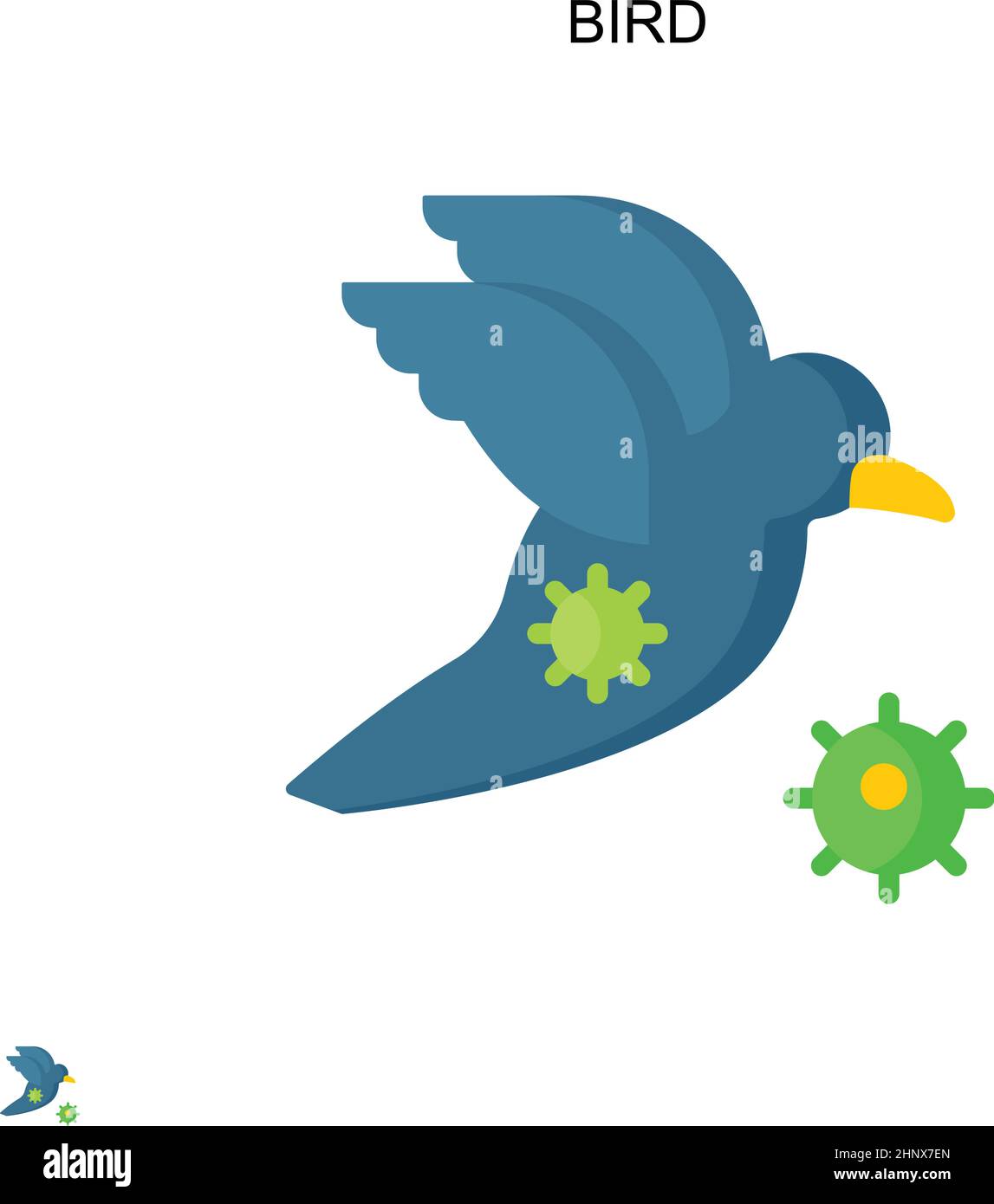Bird Simple vector icon. Illustration symbol design template for web ...