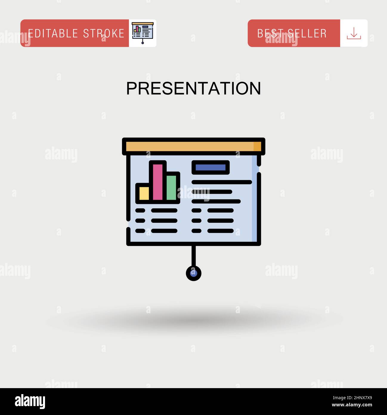 Presentation Simple vector icon Stock Vector Image & Art - Alamy