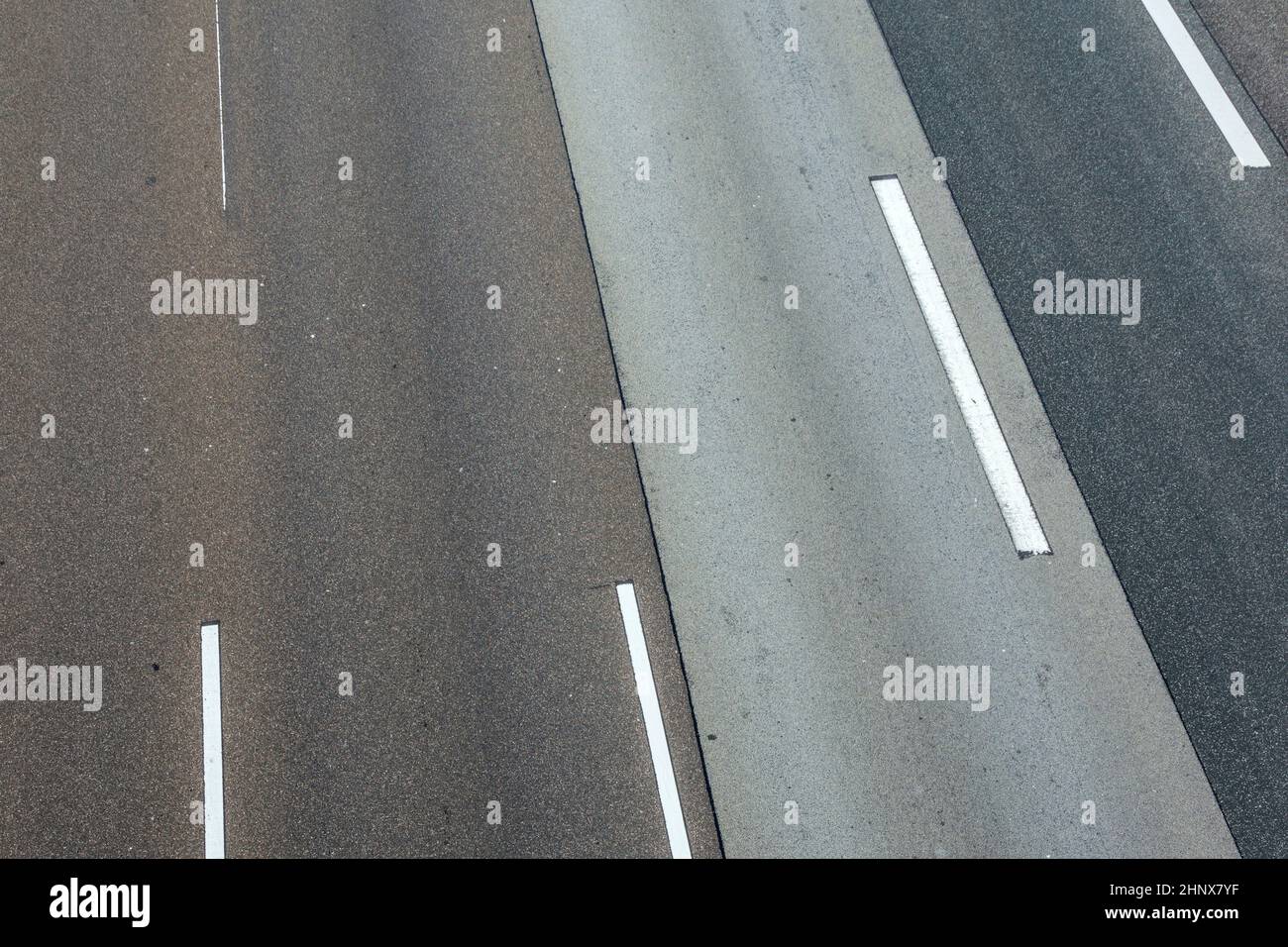 pattern of highway in Germany with white line markers Stock Photo - Alamy