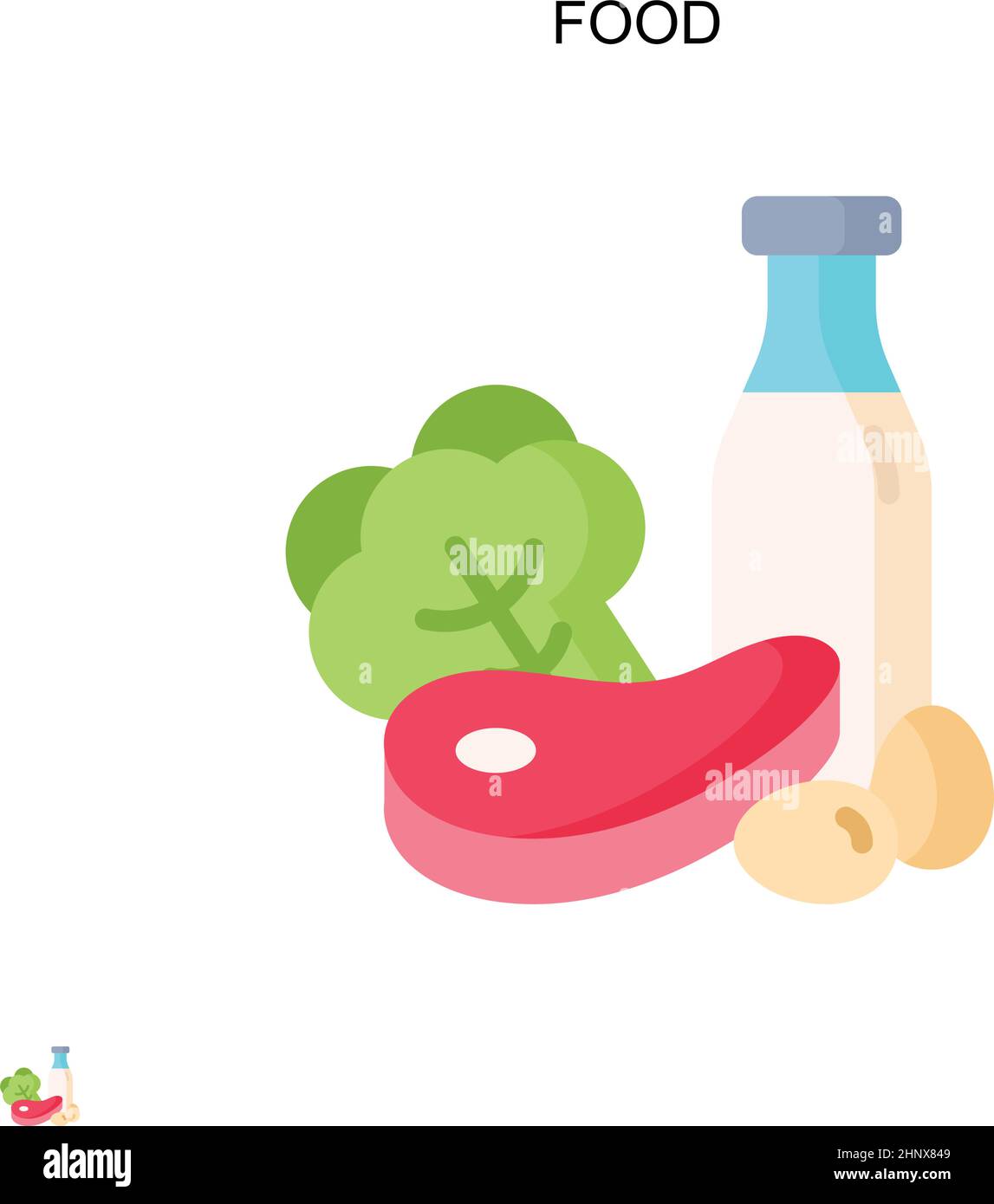 Food Simple vector icon. Illustration symbol design template for web ...