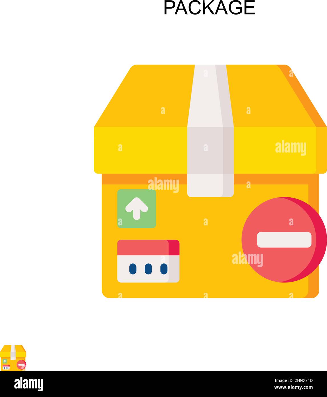 Package Simple vector icon. Illustration symbol design template for web ...