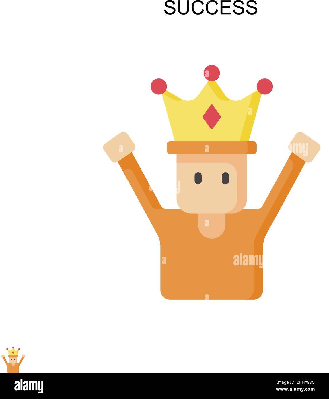 Success Simple vector icon. Illustration symbol design template for web ...