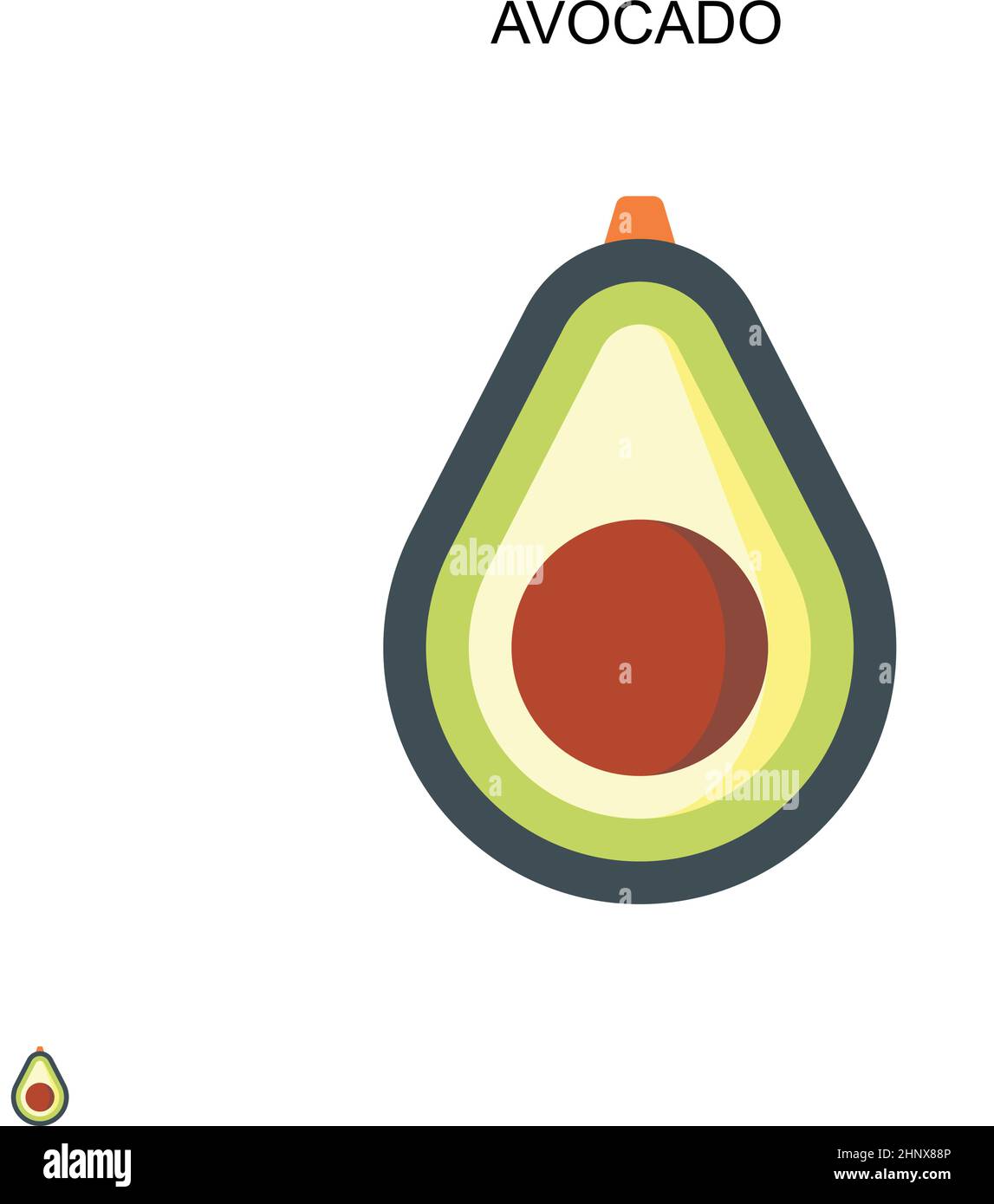 Avocado Simple vector icon. Illustration symbol design template for web ...