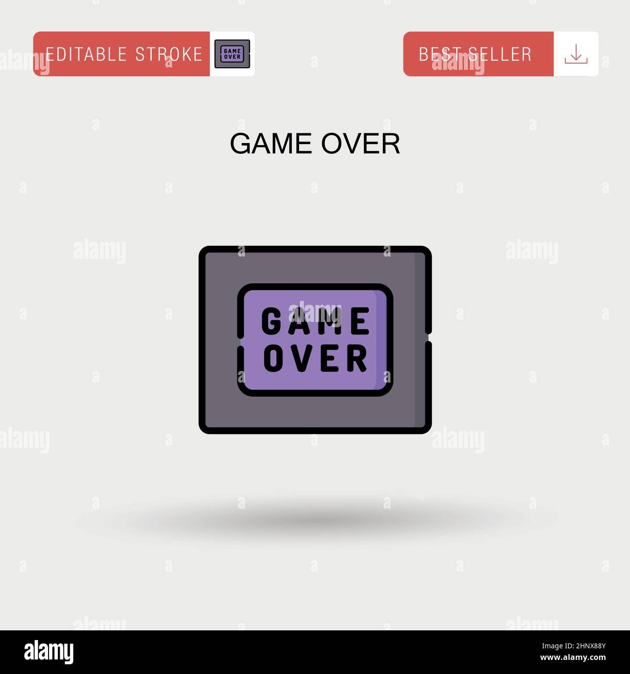 Game over font hi-res stock photography and images - Alamy