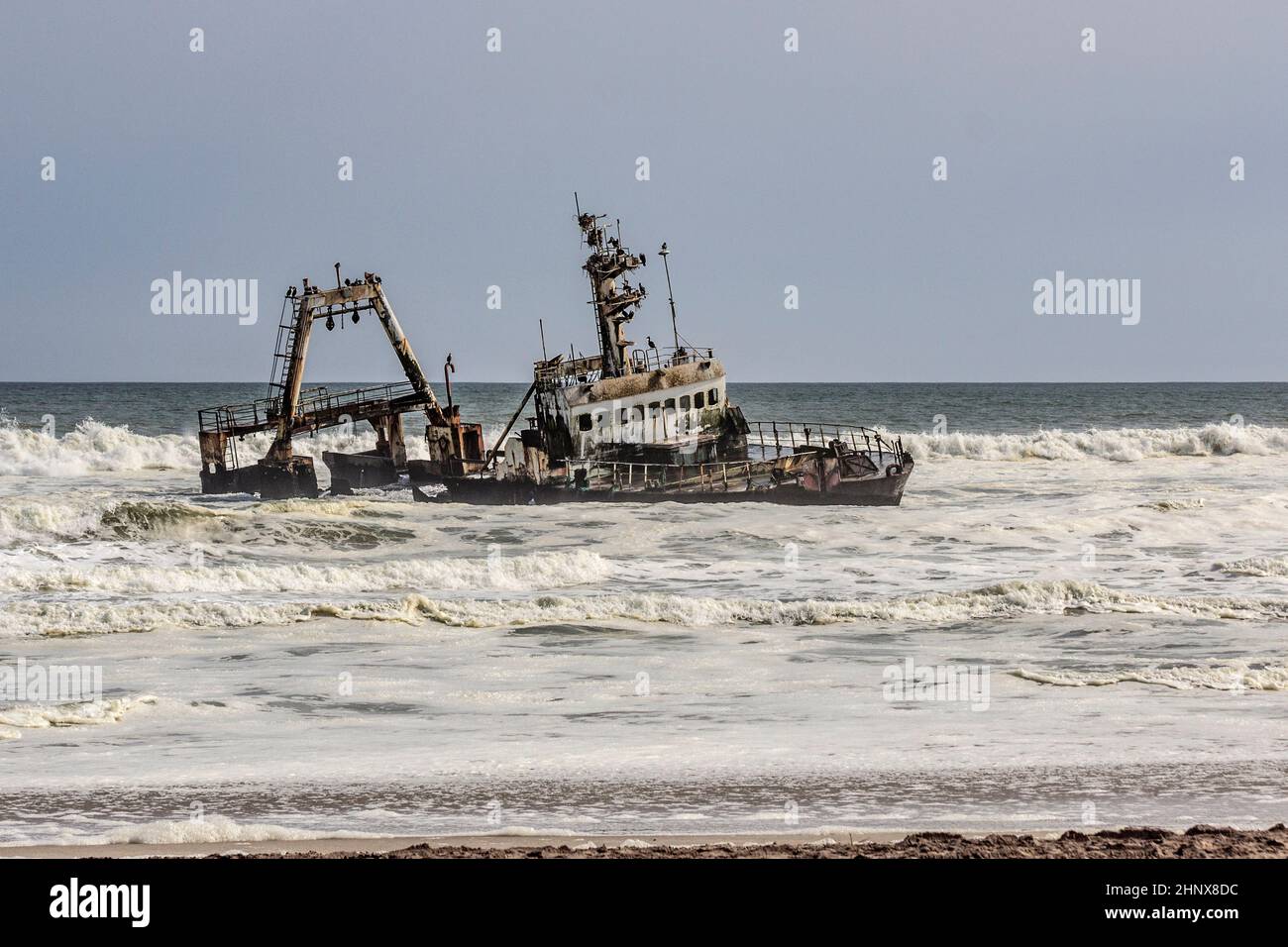 old ship wreck at the beach in Walvisbay Stock Photo - Alamy