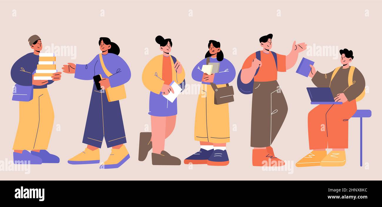 Girls teen school work Stock Vector Images - Alamy