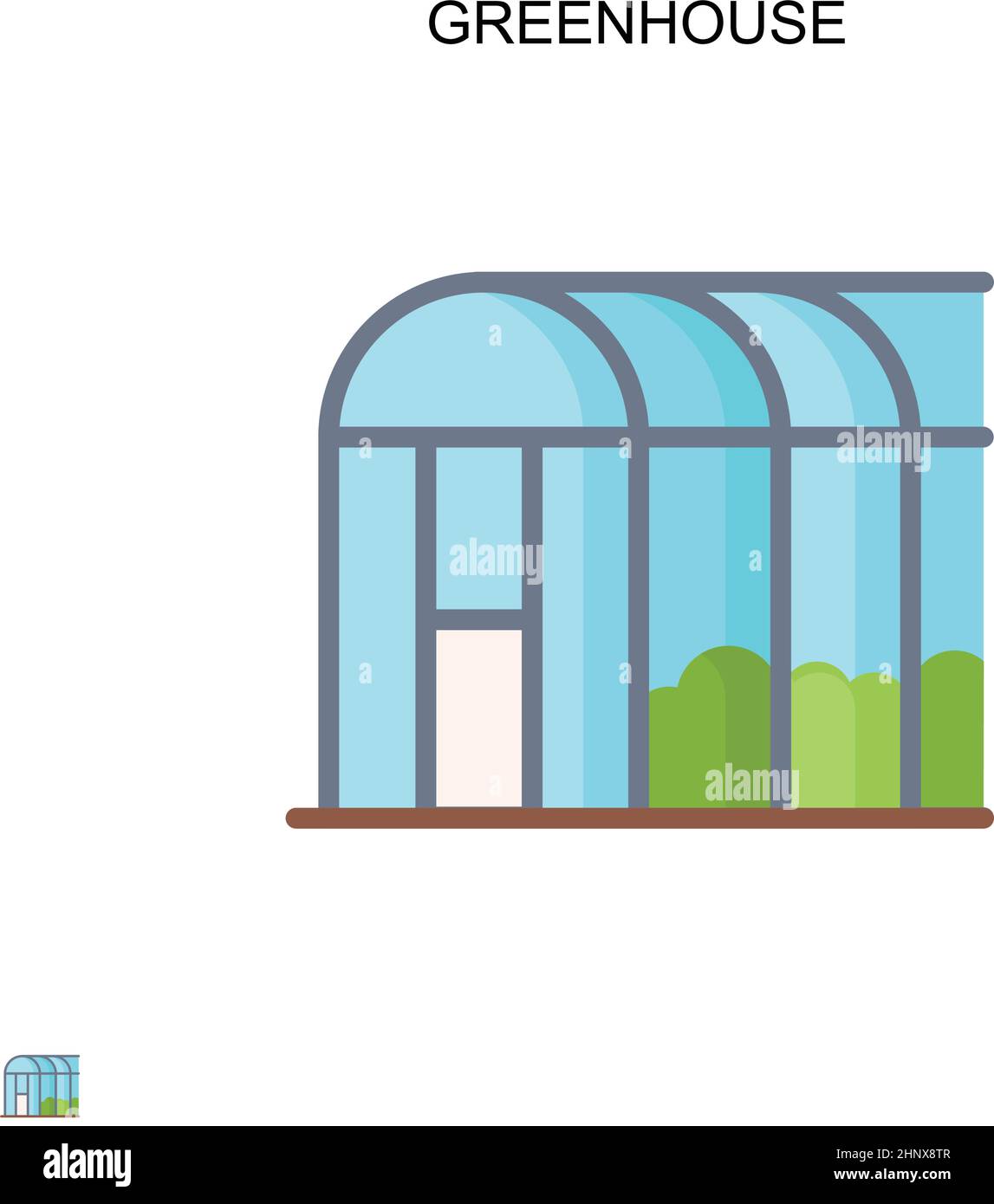 Greenhouse Simple vector icon. Illustration symbol design template for ...