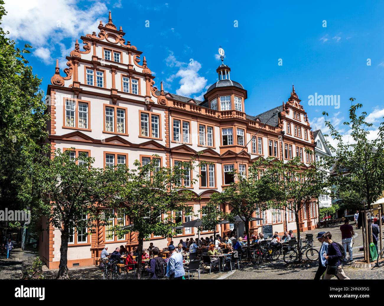 MAINZ, GERMANY - JULY 15, 2016: Old Historic Gutenberg Museum with blue ...