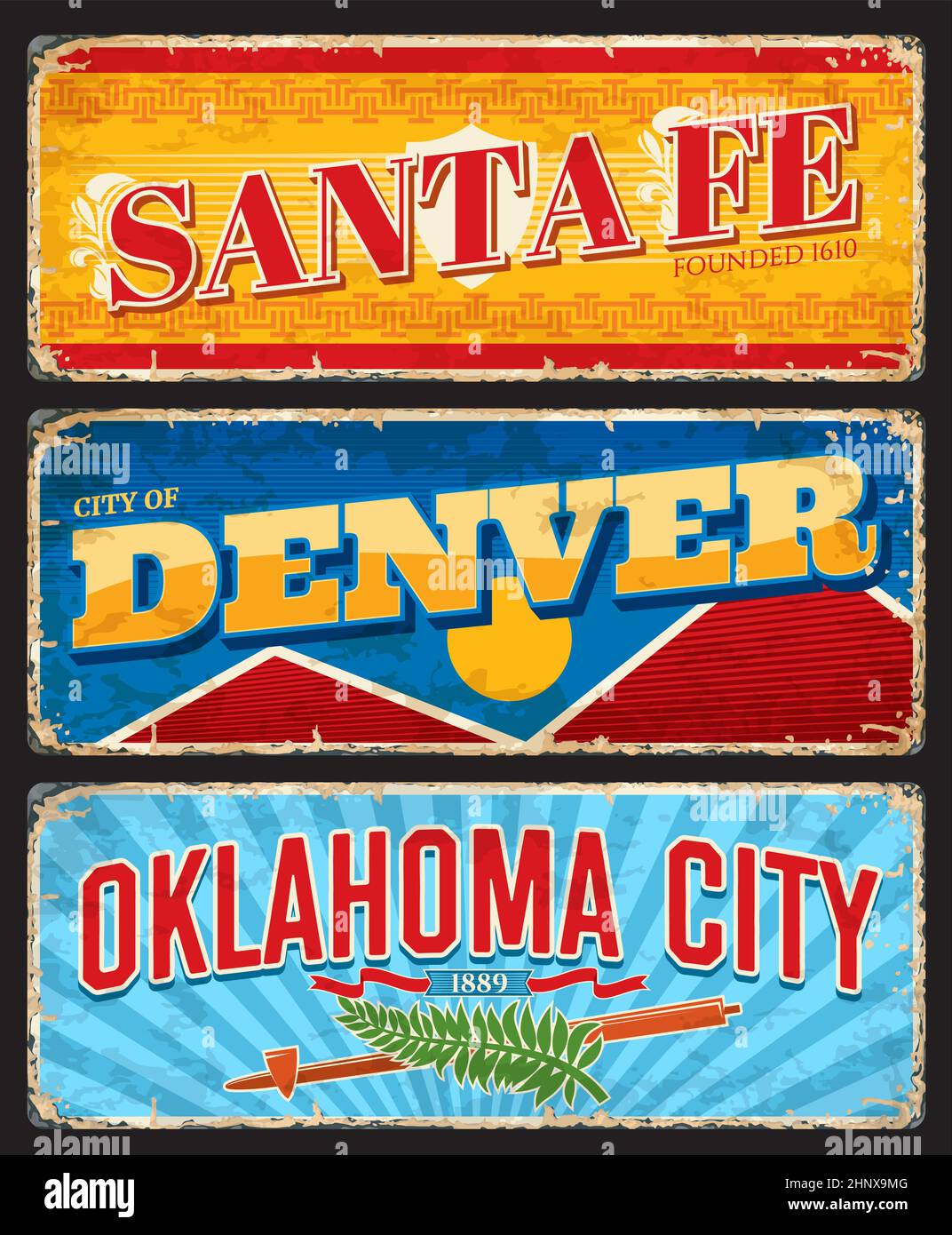 Oklahoma city postcard vintage hi-res stock photography and images - Alamy